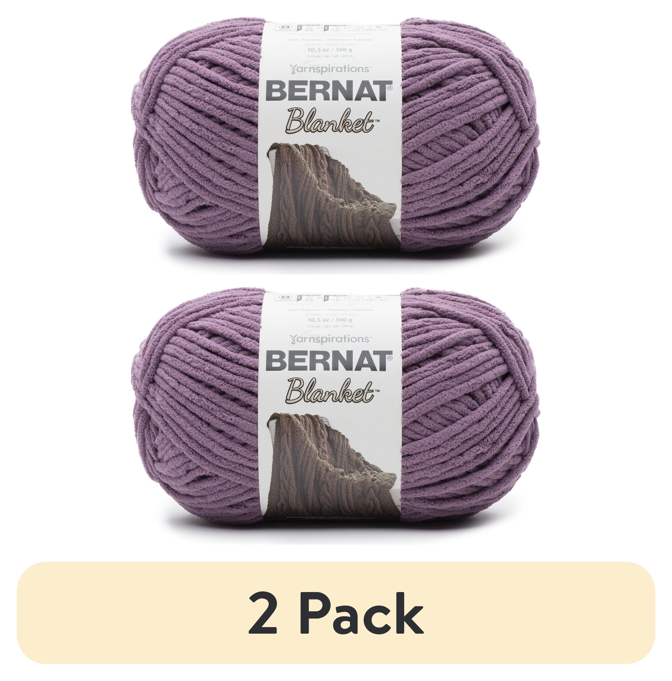 (2 pack) Bernat® Blanket™ #6 Super Bulky Polyester Yarn, Shadow Purple ...