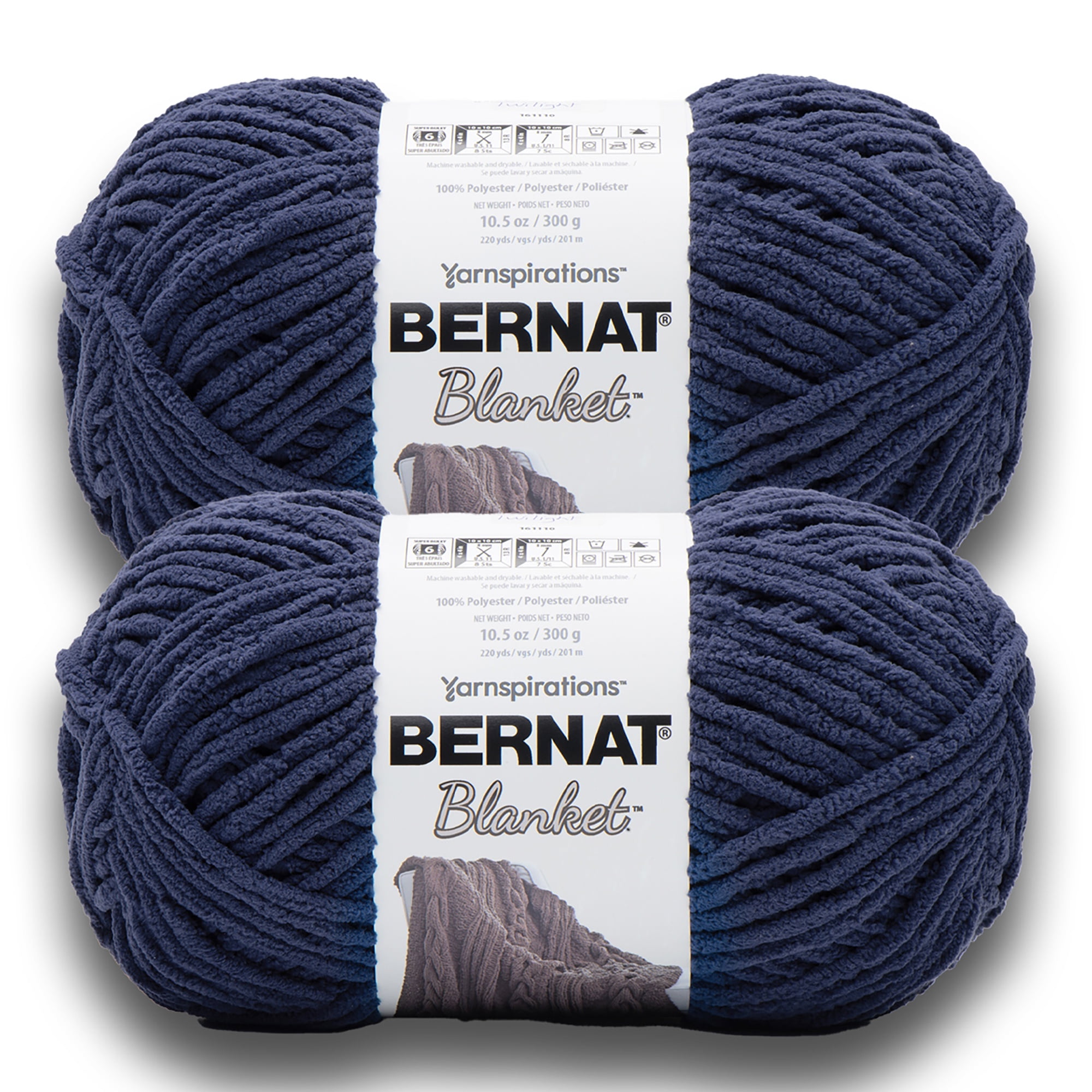 Bernat® Blanket™ #6 Super Bulky Polyester Yarn, Twilight 10.5oz/300g ...