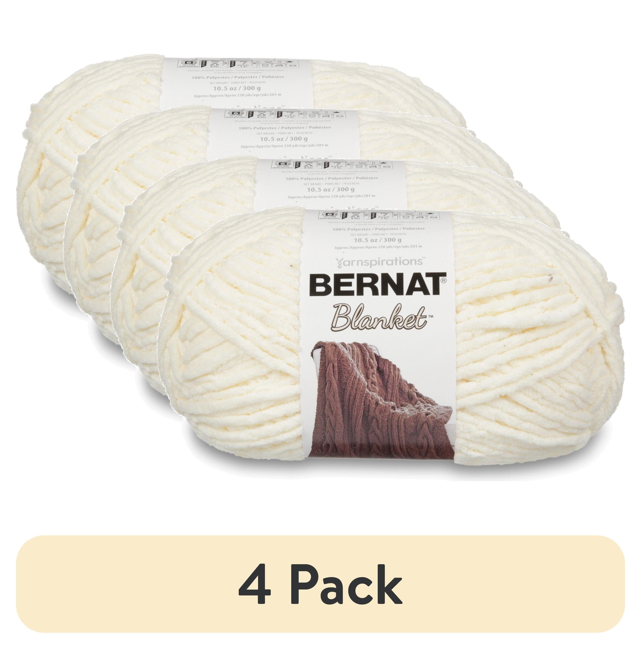 (4 pack) Bernat® Blanket™ #6 Super Bulky Polyester Yarn, Vintage White ...