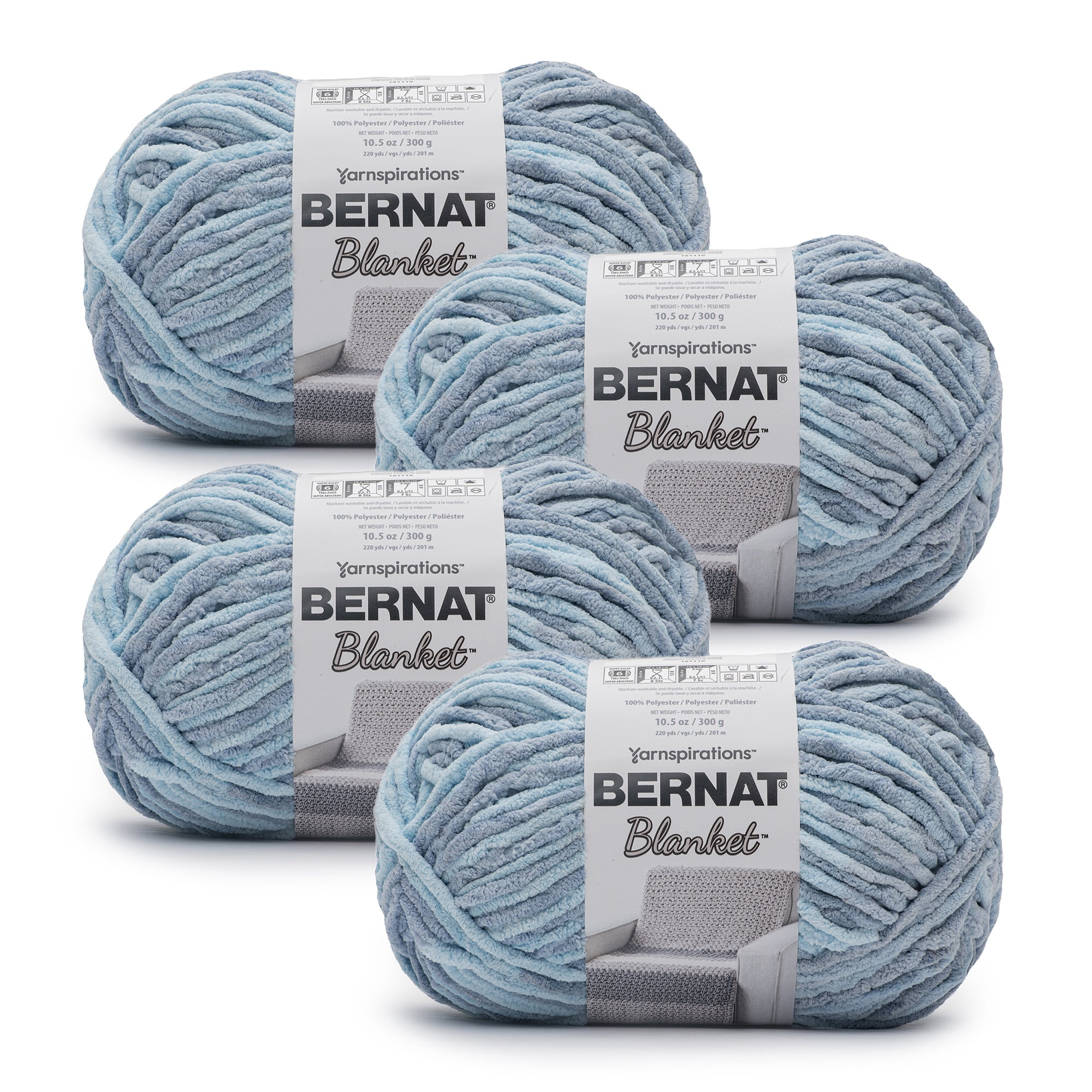 Bernat® Blanket™ #6 Super Bulky Polyester Yarn, celestial blue 10.5oz ...