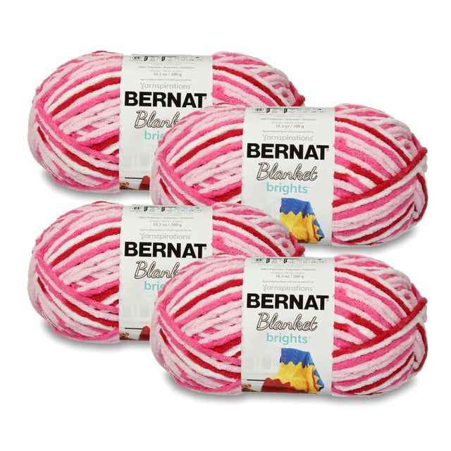 Bernat® Blanket Brights™ #6 Super Bulky Polyester Yarn, Raspberry ...