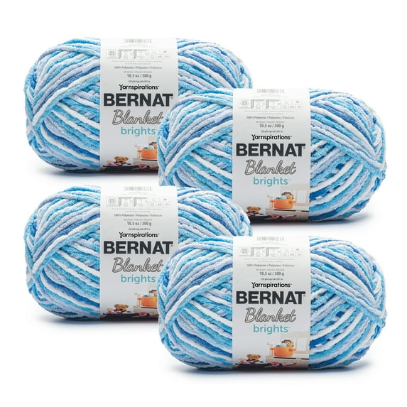 Bernat® Blanket Brights™ #6 Super Bulky Polyester Yarn, Waterslide Varg ...