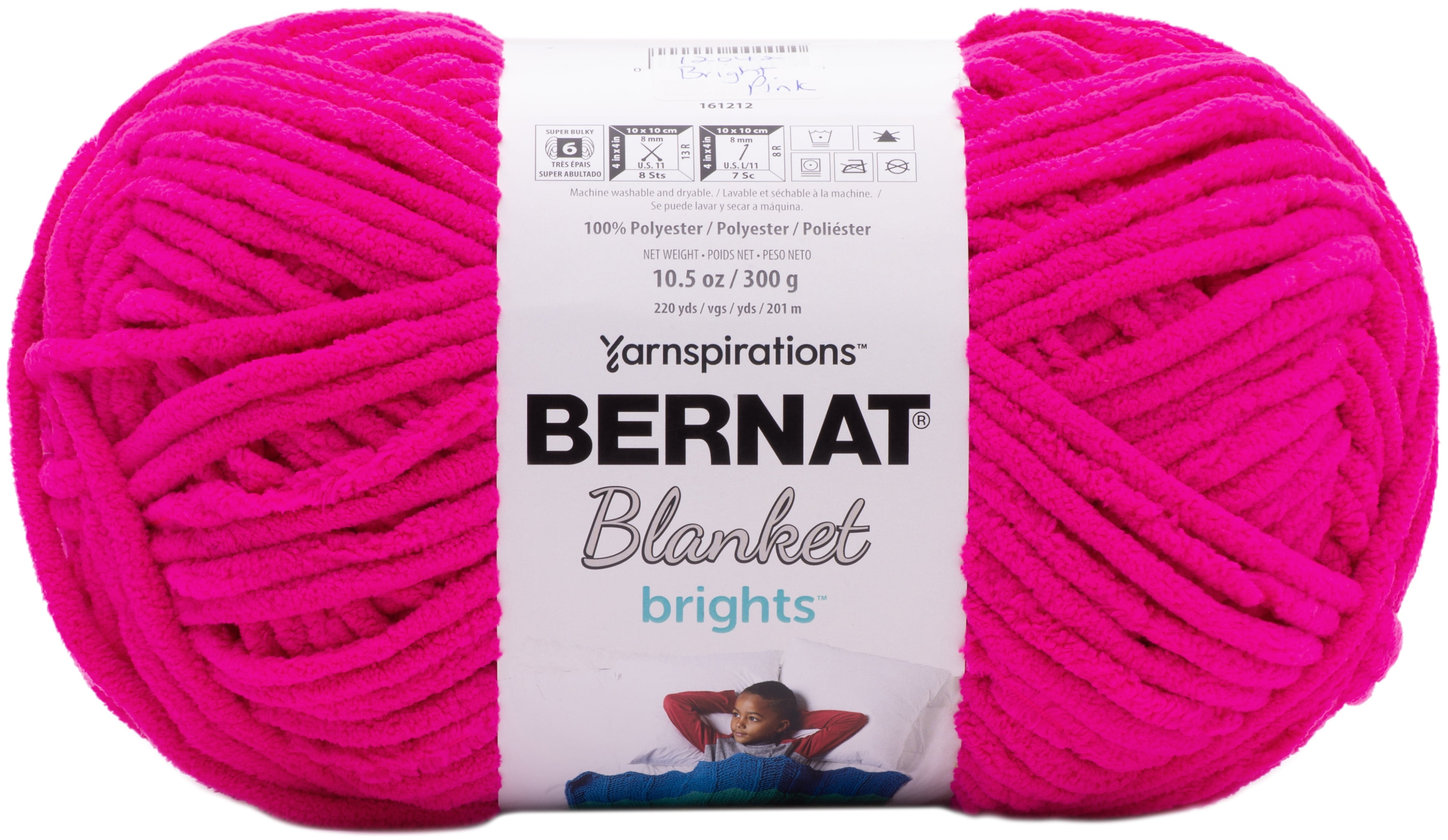 Bernat Blanket Brights Big Ball Yarn-Bright Pink - Walmart.com