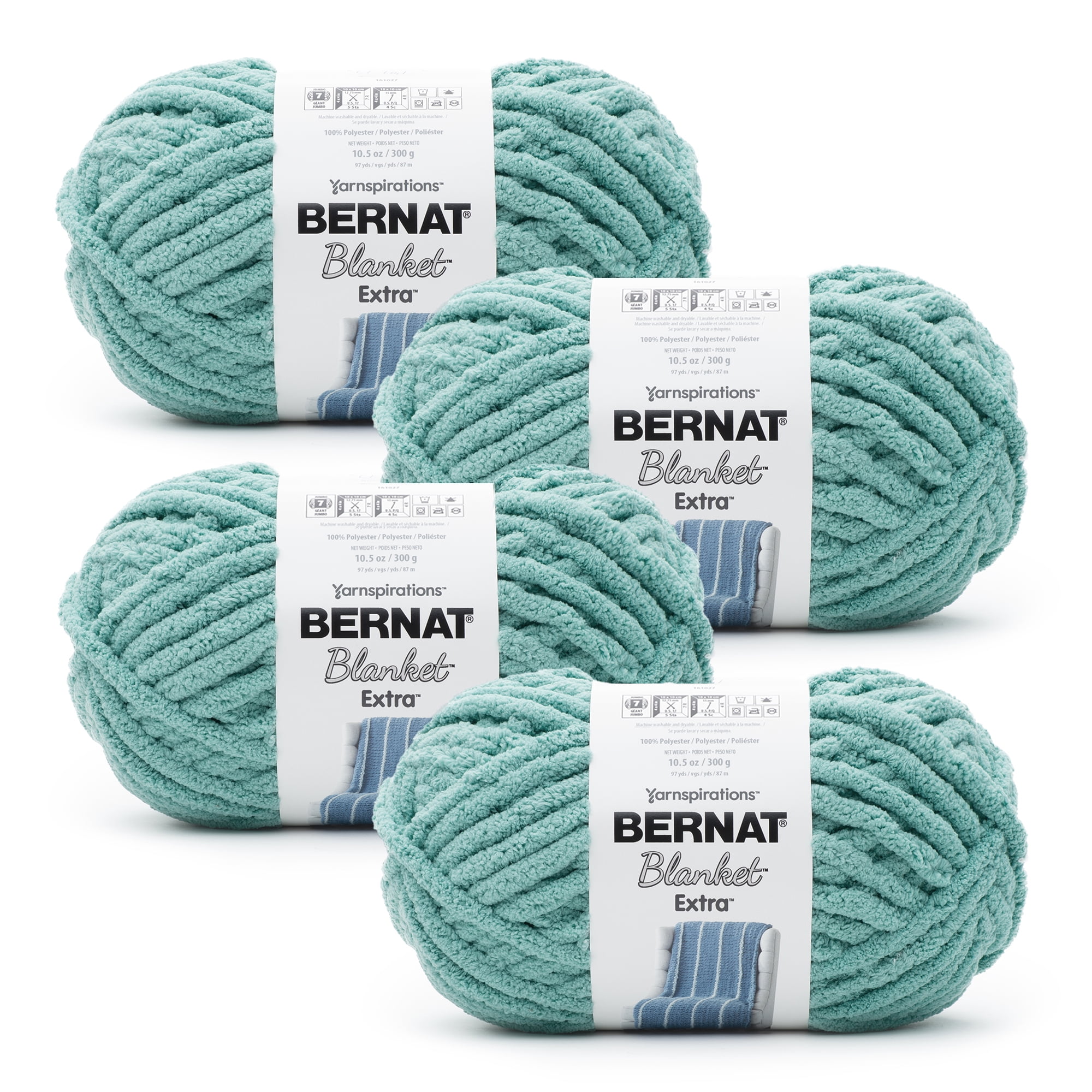 Bernat® Blanket Extra™ #7 Jumbo Polyester Yarn, Light Teal 10.5oz/300g ...