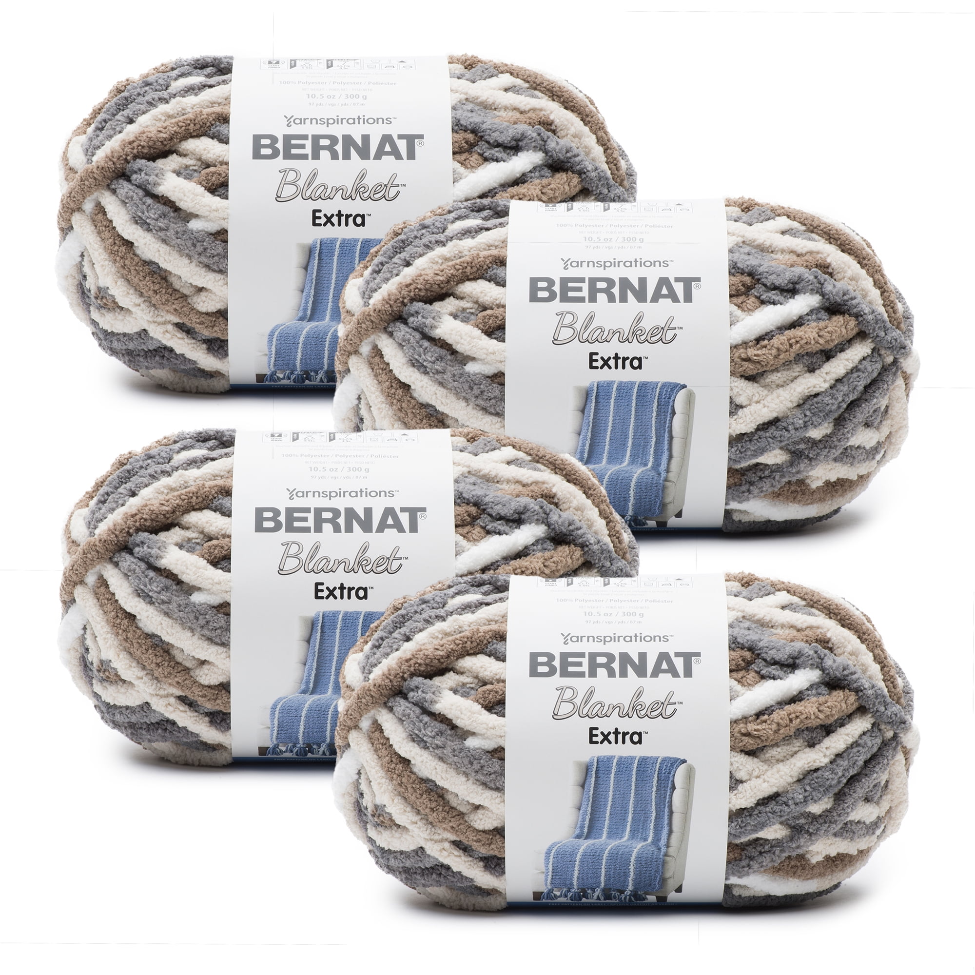 Bernat® Blanket Extra™ #7 Jumbo Polyester Yarn, Mushroom Mix 10.5oz ...
