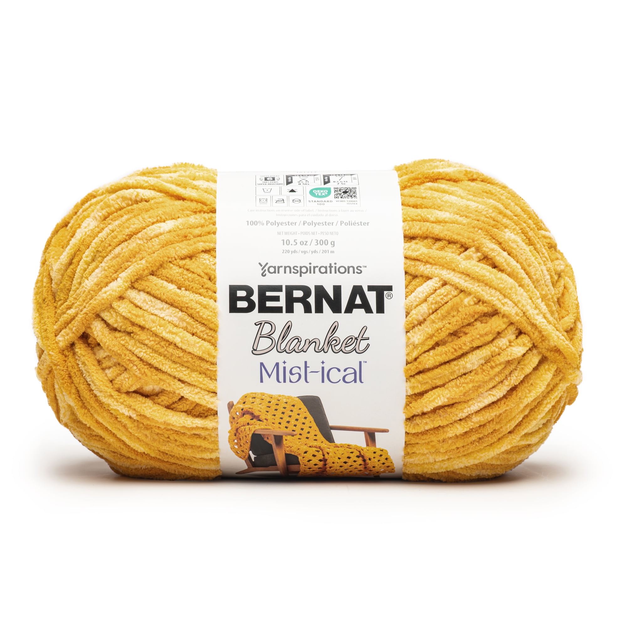 Bernat® Blanket Mist-ical™ #6 Super Bulky Polyester Yarn, Sunshine 10 ...