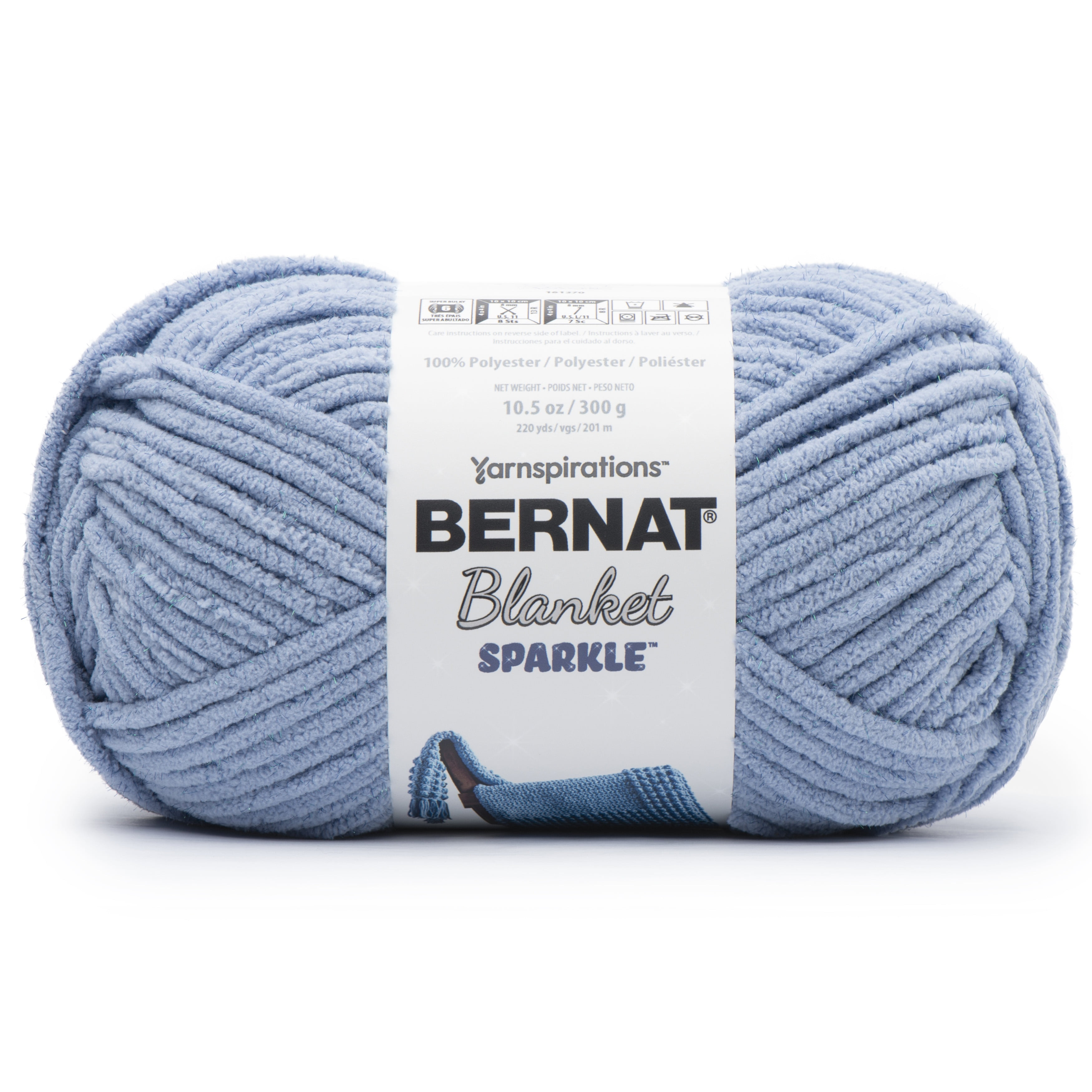 Bernat Blanket Sparkle Yarn-Dusty Blue - Walmart.com