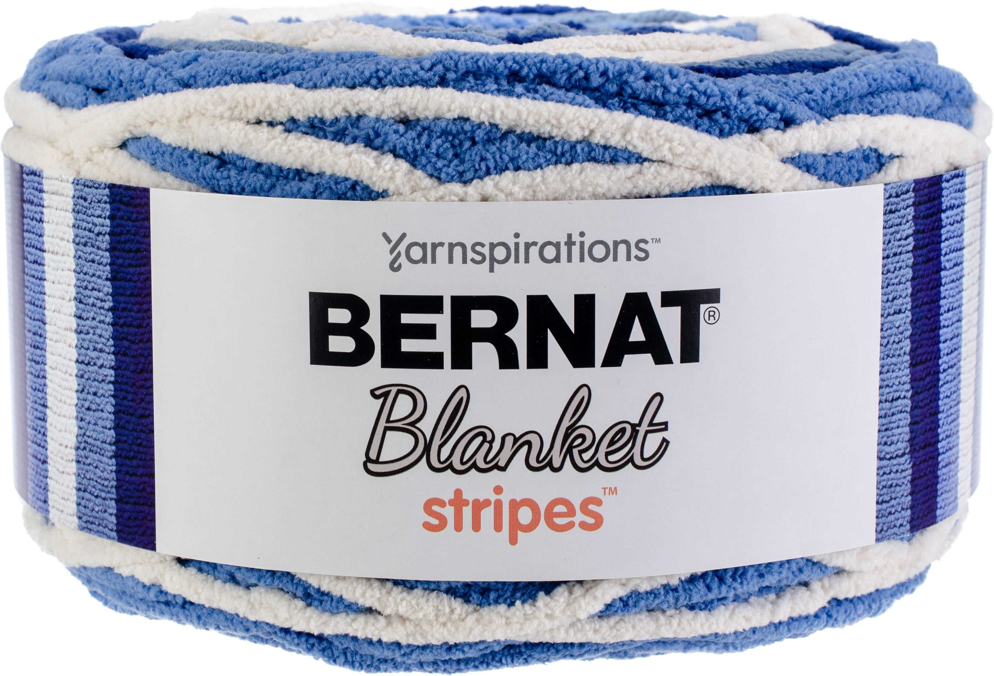Bernat Blanket Stripes Yarn, Blue Moon, 10.5oz(300g), Super Bulky ...