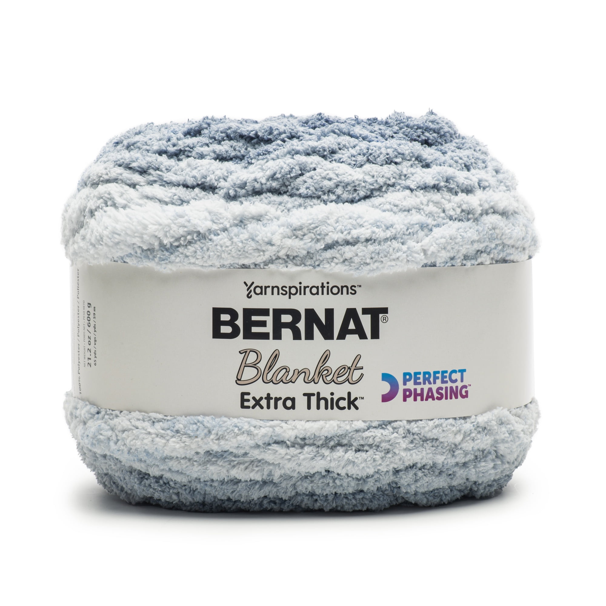 Bernat® Blanket Extra Thick Perfect Phasing™ 7 Jumbo Yarn, Concrete 21 ...