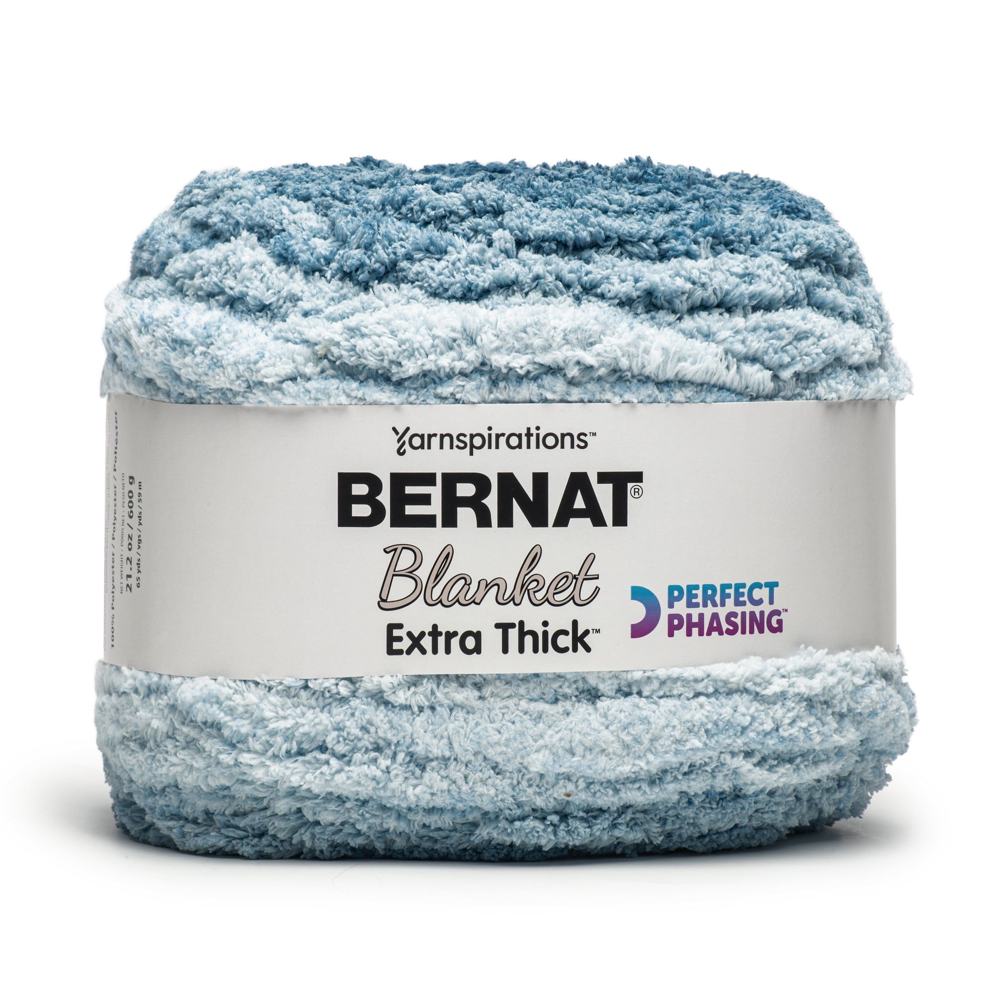 Bernat® Blanket Extra Thick Perfect Phasing™ 7 Jumbo Yarn, Ocean Teal ...