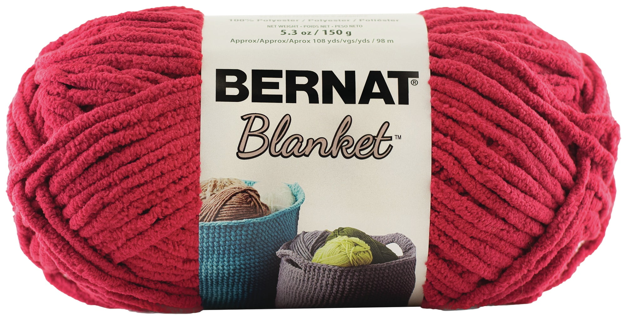 Spinrite Bernat Blanket Yarn - Cranberry, 1 Pack of 6 Skein - Walmart.com