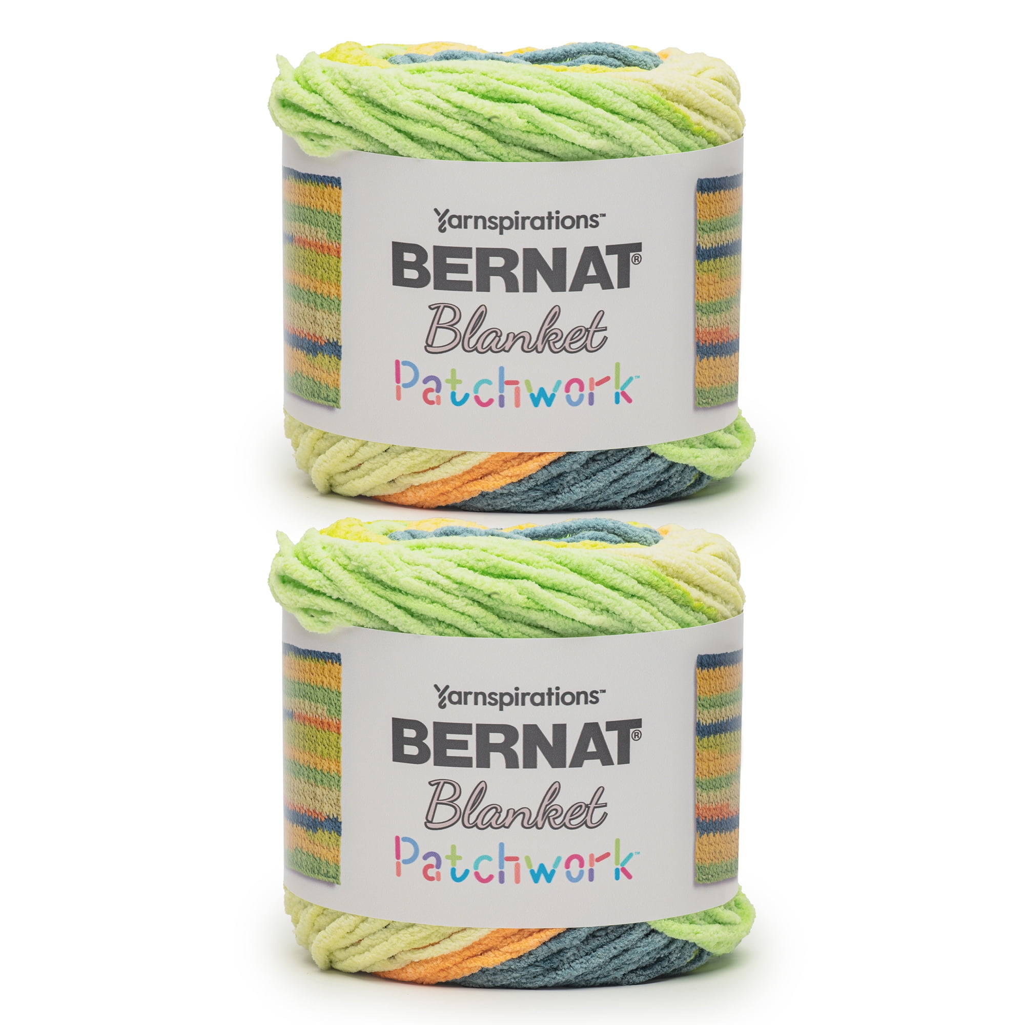 Bernat® Blanket patchwork™ #6 Super Bulky Polyester Yarn, Citrus stack ...