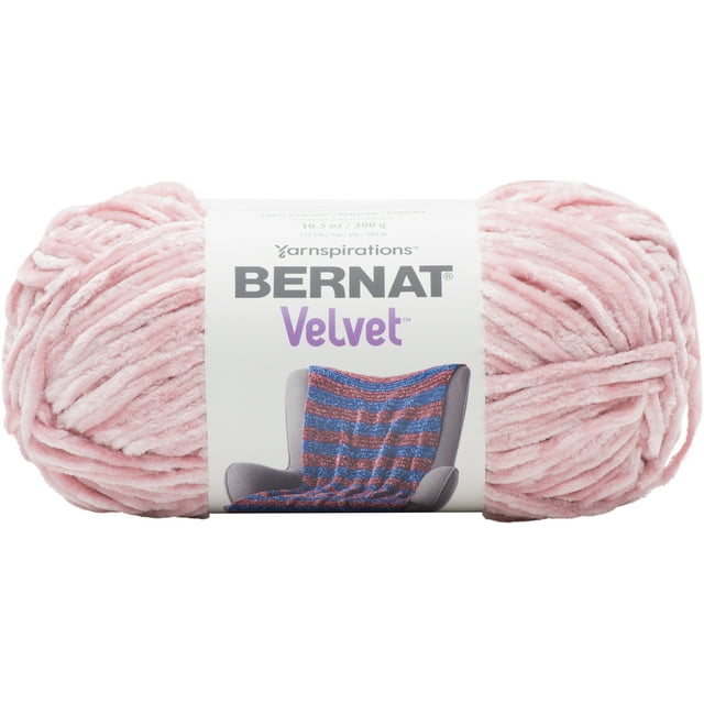 Bernat Velvet Bulky Quiet Pink Yarn, 100% Polyester, 315 yd for ...