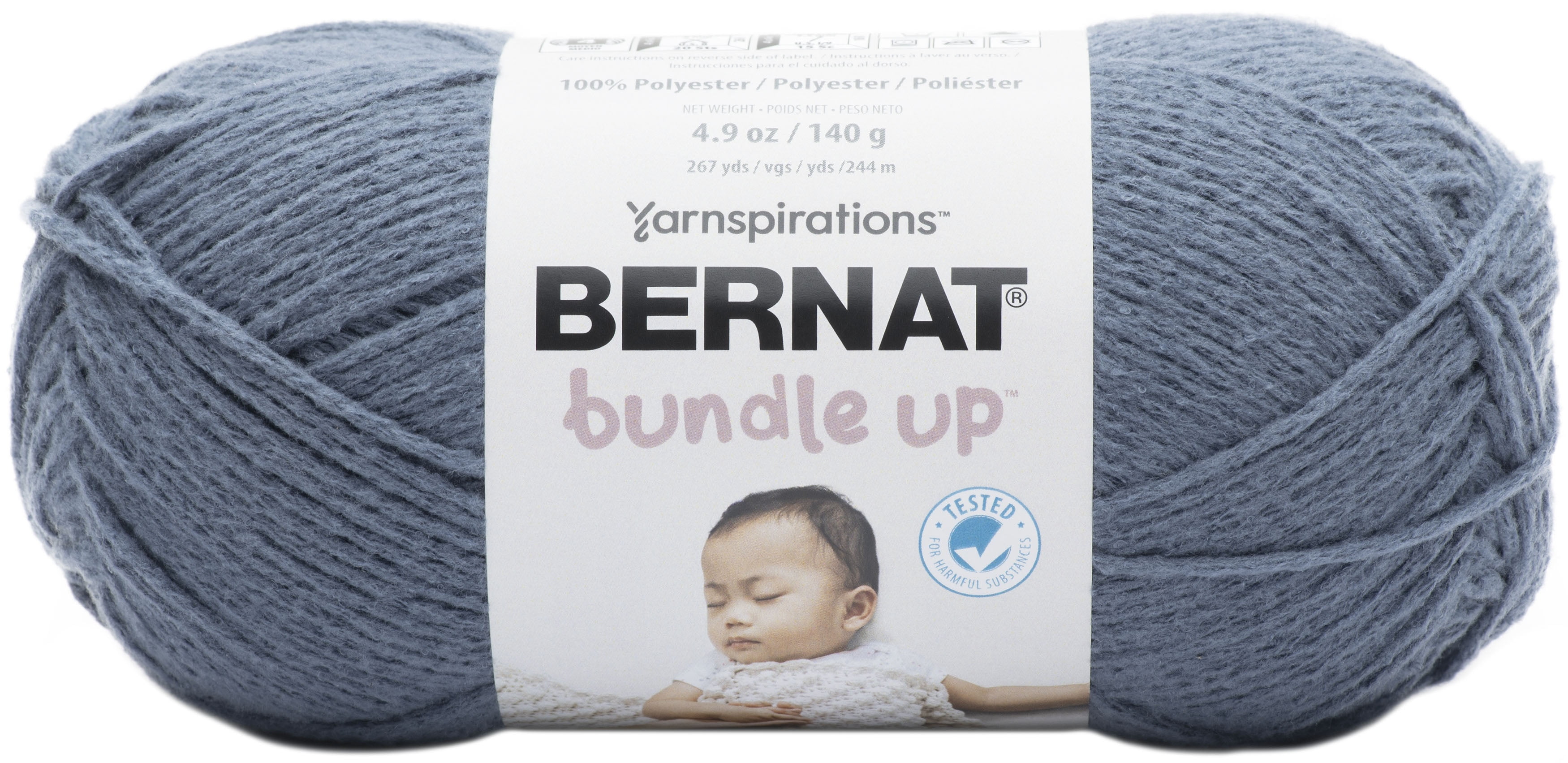 Bernat Bundle UP SB Solids Yarn, 140g, Beluga - Walmart.com