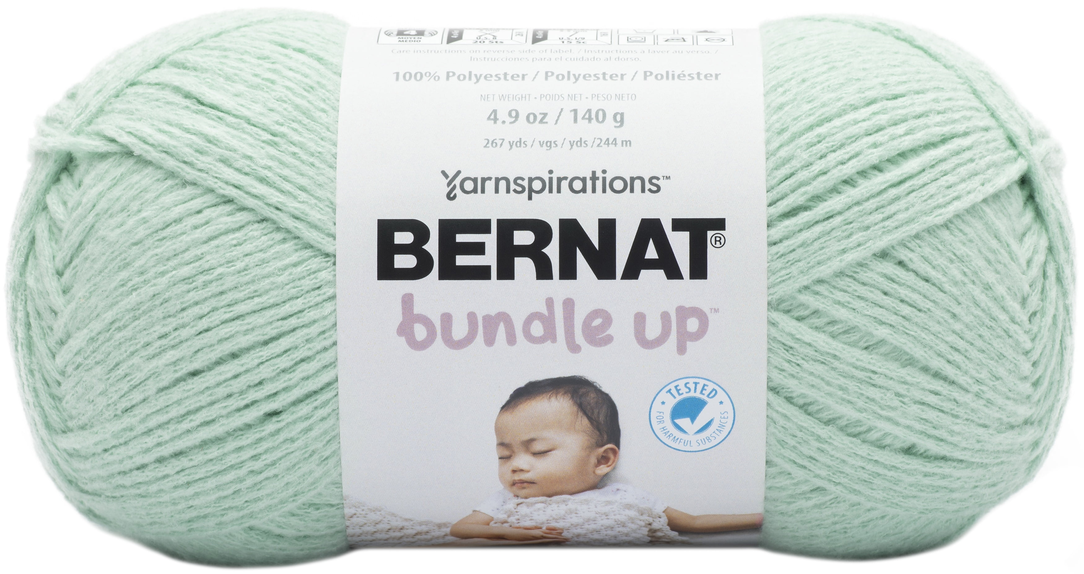 Bernat Bundle UP SB Solids Yarn, 140g, Green Mist - Walmart.com
