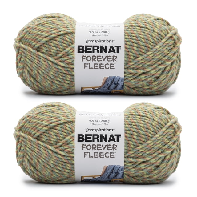 Bernat® Forever Fleece™ #6 Super Bulky Polyester Yarn, Croton Green 9 ...
