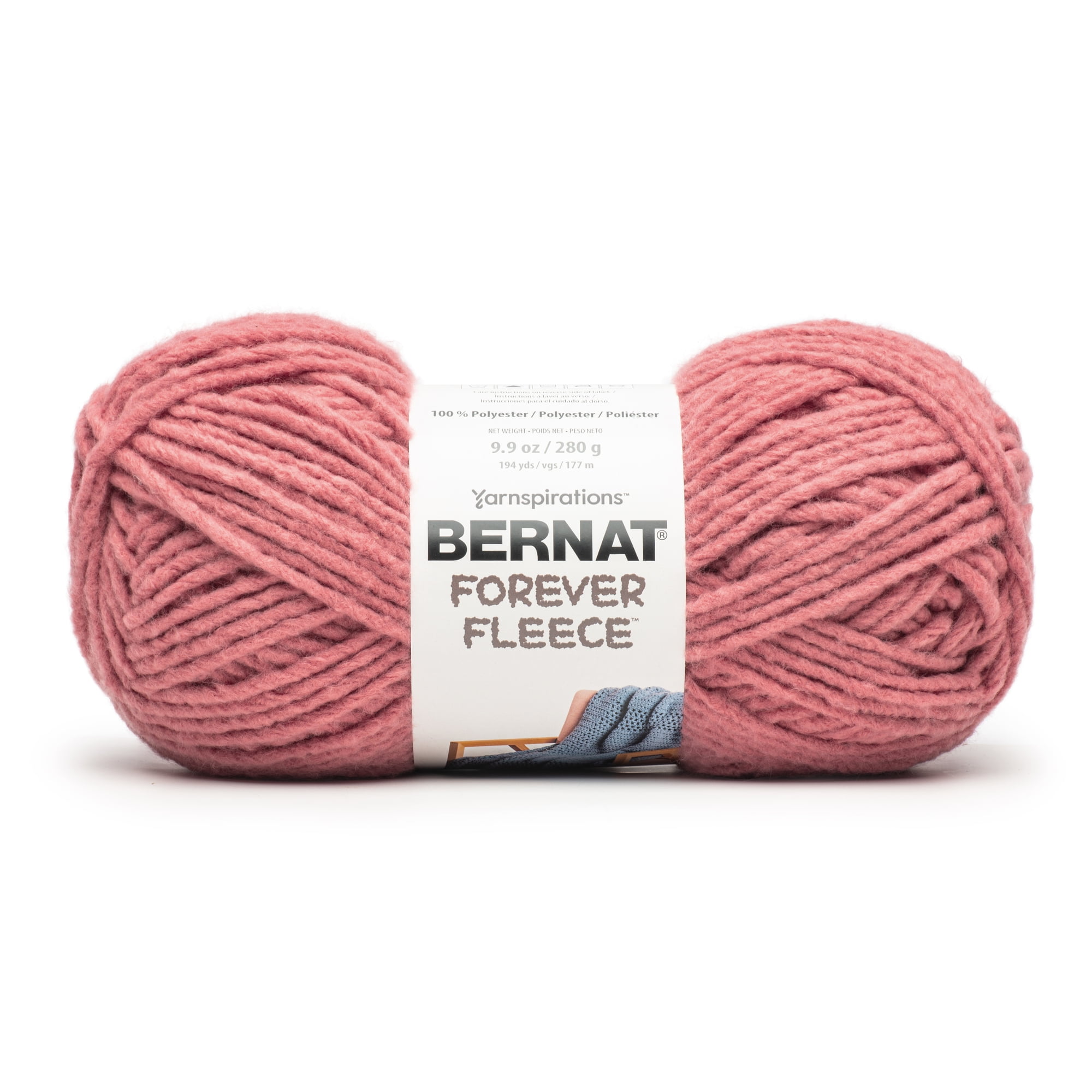 Bernat® Forever Fleece™ #6 Super Bulky Polyester Yarn, Poppy 9.9oz/280g ...