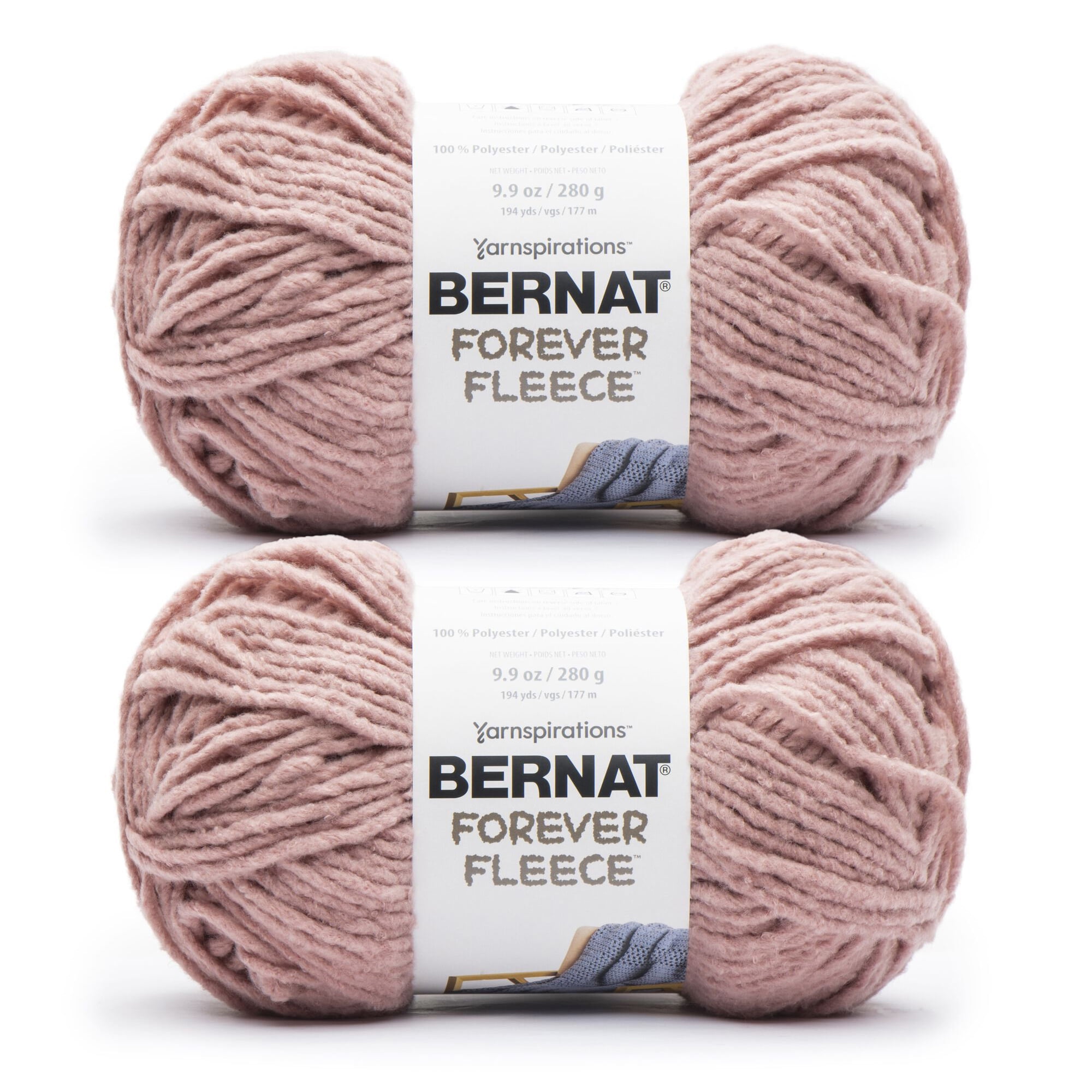 Bernat® Forever Fleece™ #6 Super Bulky Polyester Yarn, Rose Hip 9.9oz ...