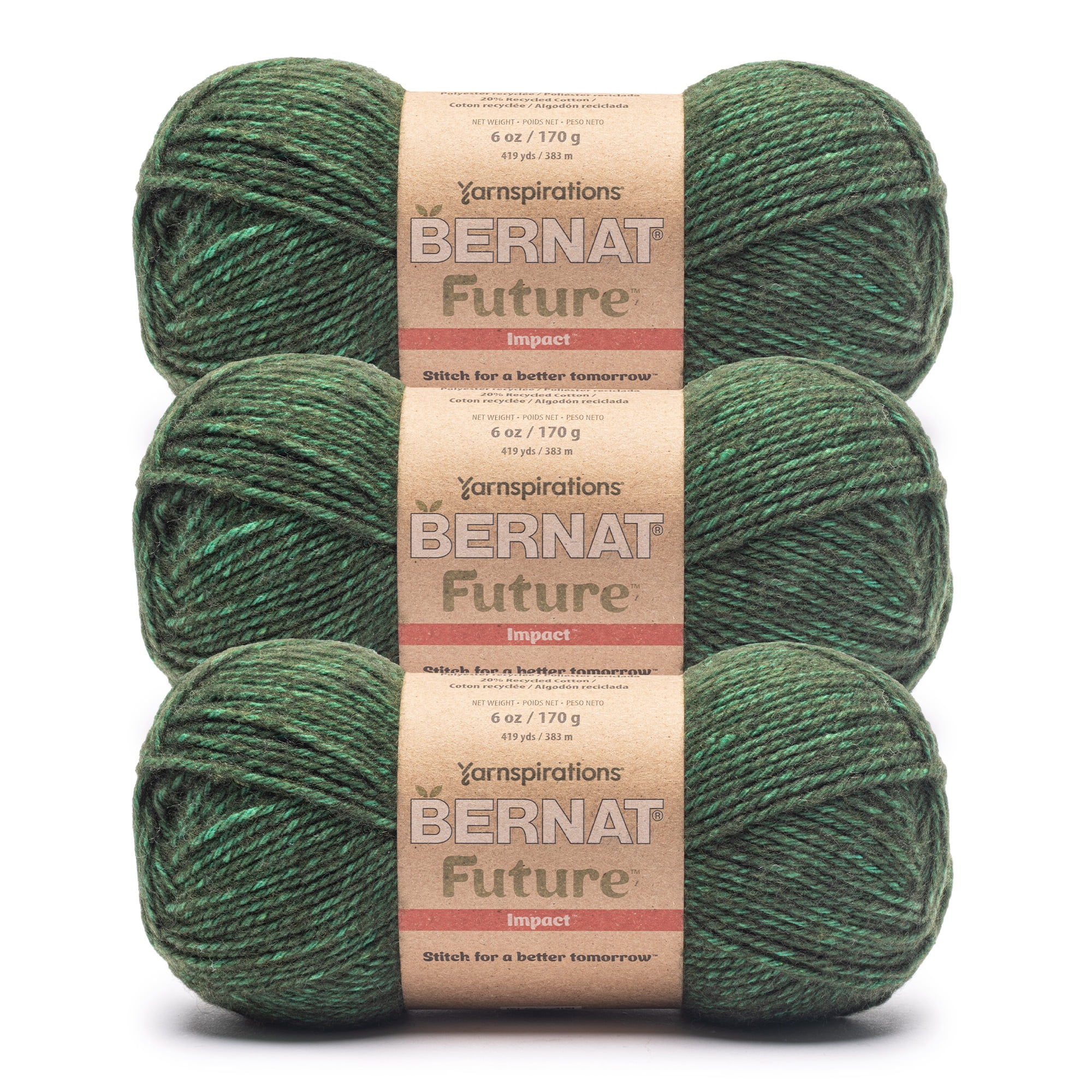 Bernat® Future Recycled Cotton™ #4 Worsted (Medium) Mixed Recycled ...