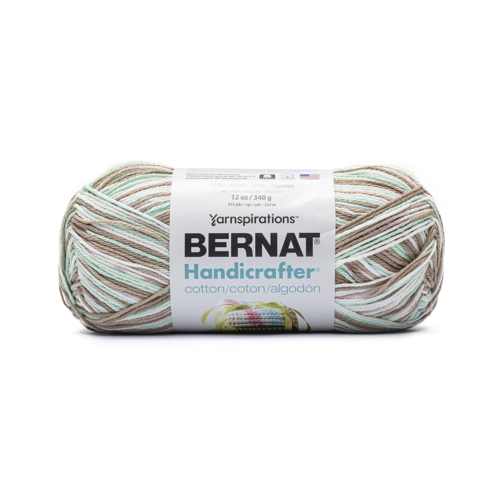 Bernat® Handi Cotton BB™ #4 Worsted (Medium) Cotton Yarn, Surf & Sand ...