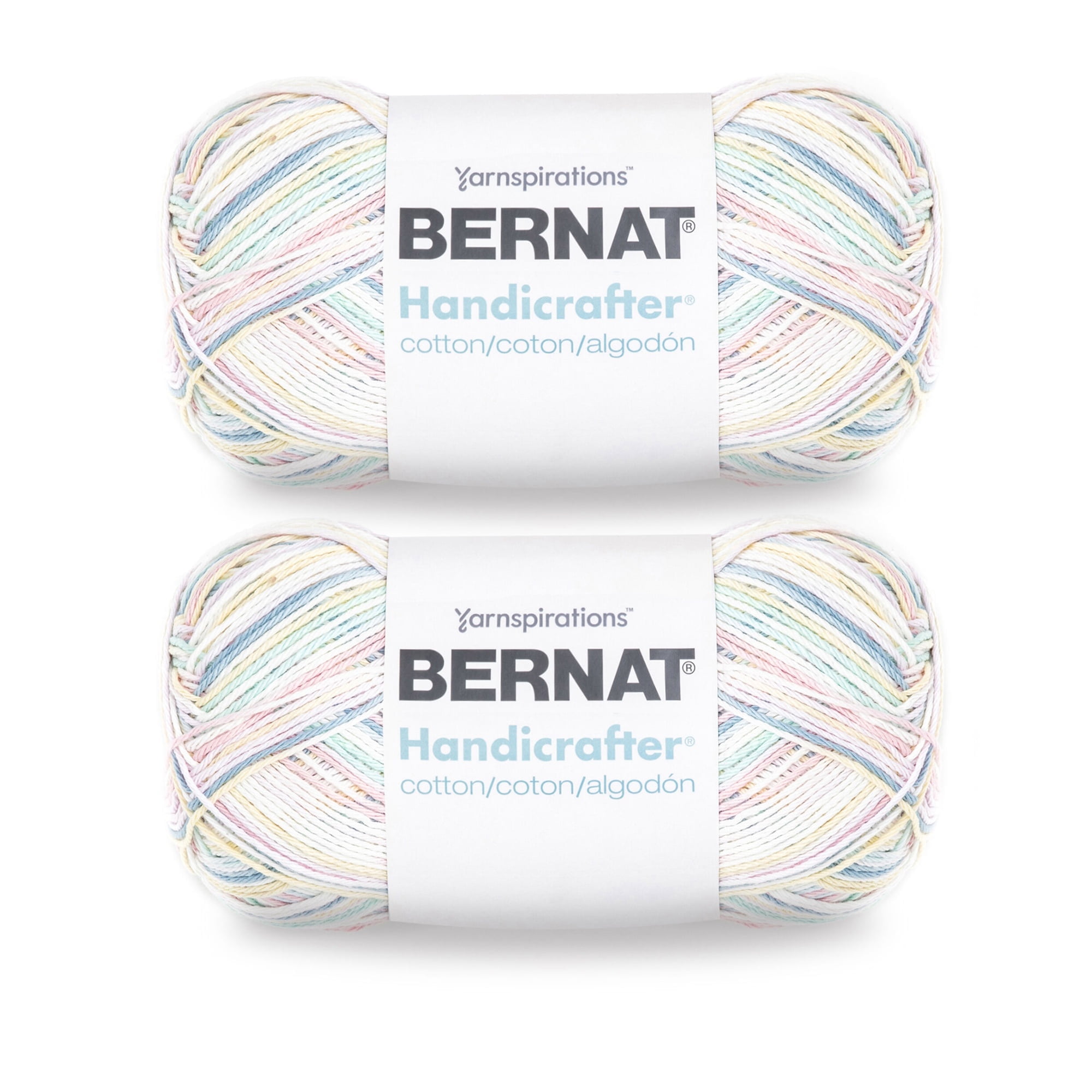 Bernat Handicrafter Cotton Big Ball Prettypastel Ombre Yarn - 2 Pack ...