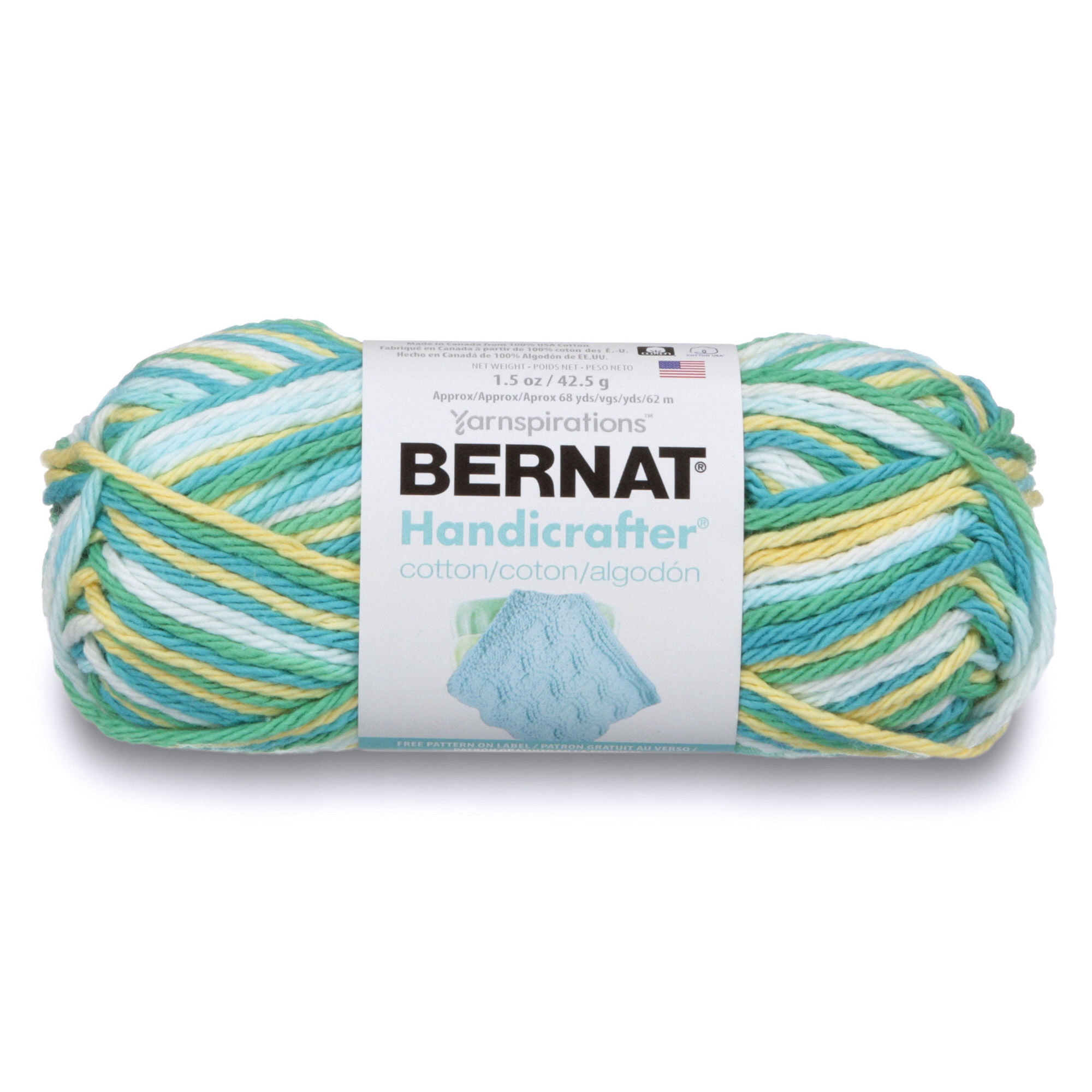 Bernat Handicrafter Cotton Ombres Yarn (50G/1.75Oz), Mod Ombre ...