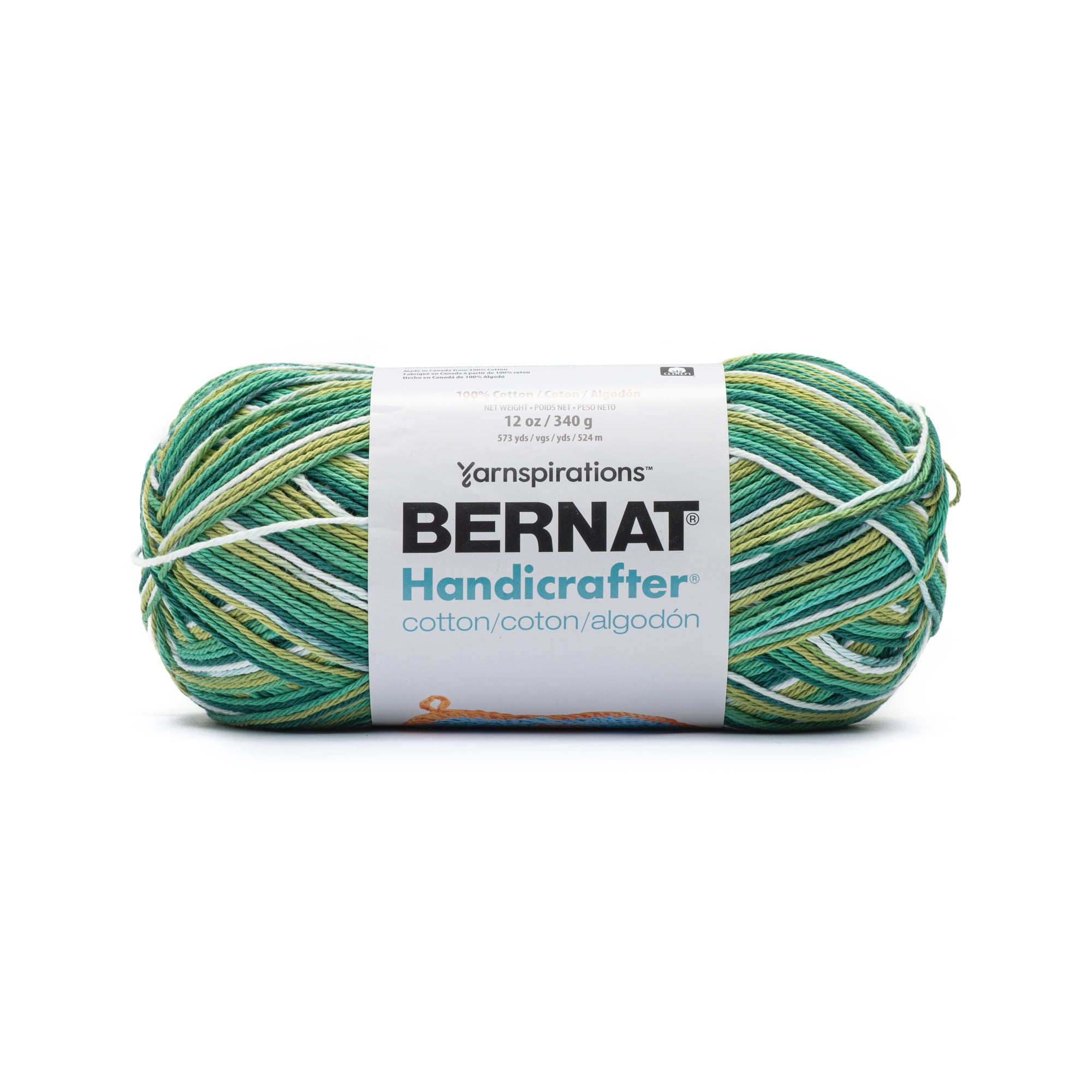Bernat® Handi Cotton BB™ #4 Worsted (Medium) Cotton Yarn, June Bug Om ...