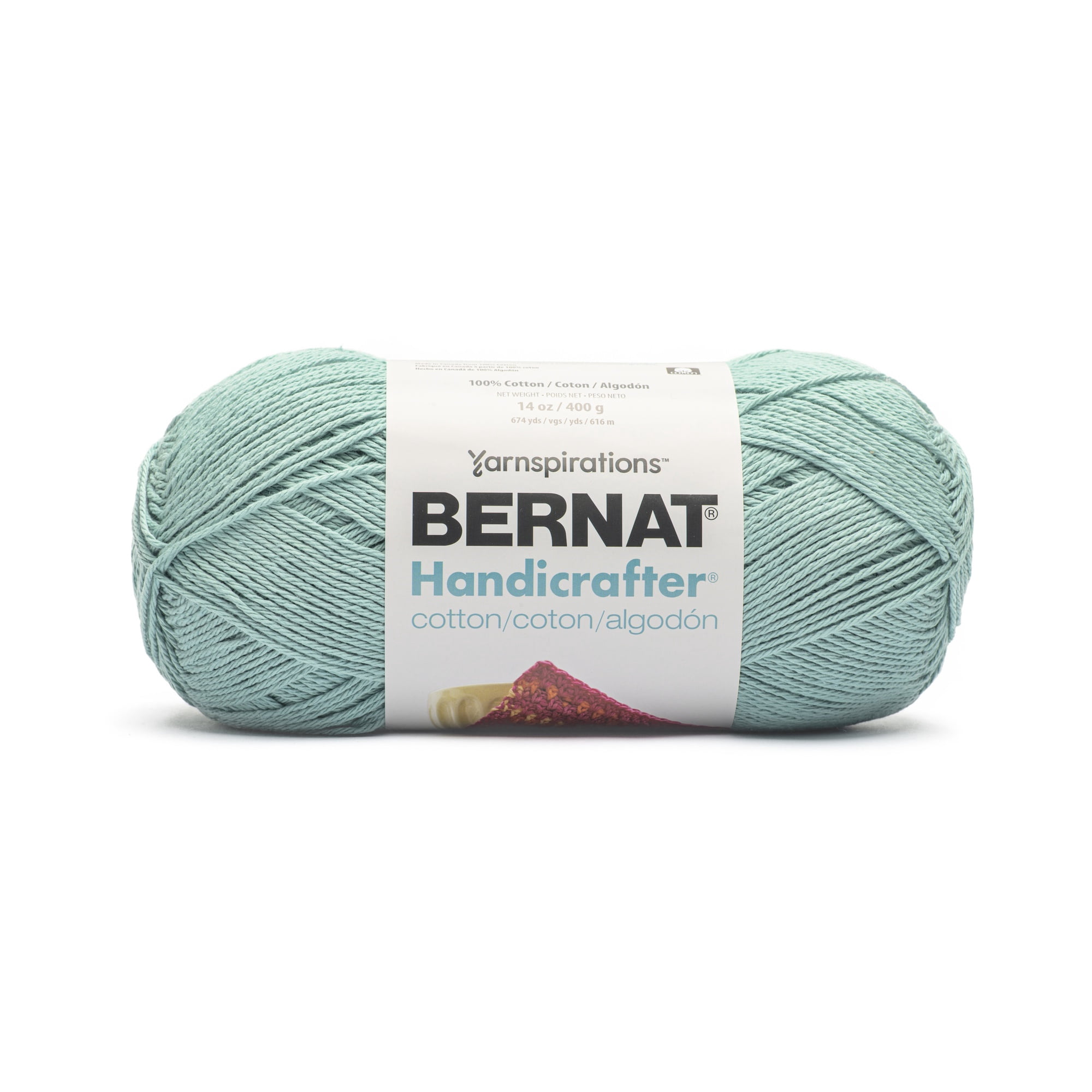 Bernat® Handicrafter Cotton™ #4 Worsted (Medium) Cotton Yarn, Sky 14oz ...
