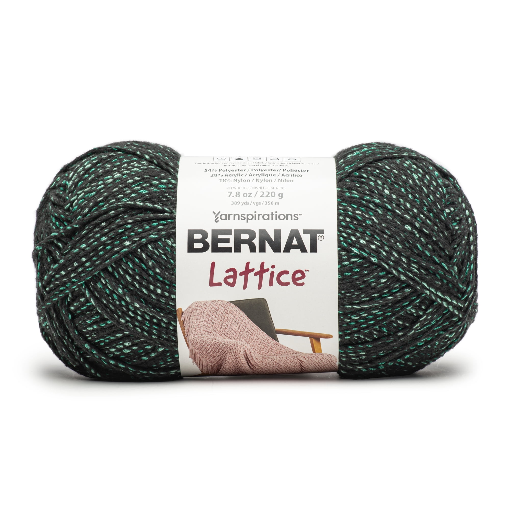 Bernat® Lattice™ #4 Worsted (Medium) Blend Yarn, Teal Punch 7.8oz/220g ...