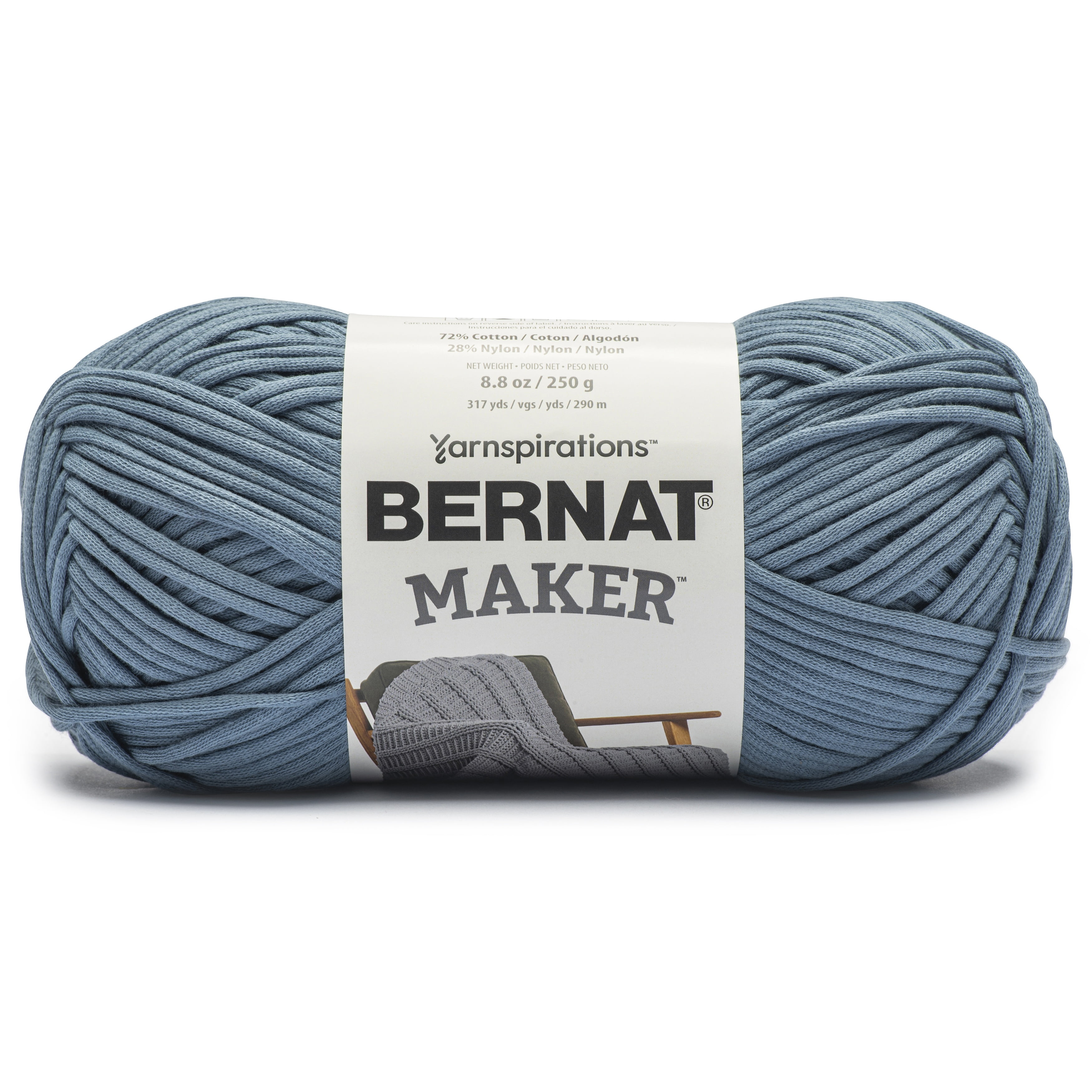 Bernat Maker Yarn-Steel Blue - Walmart.com