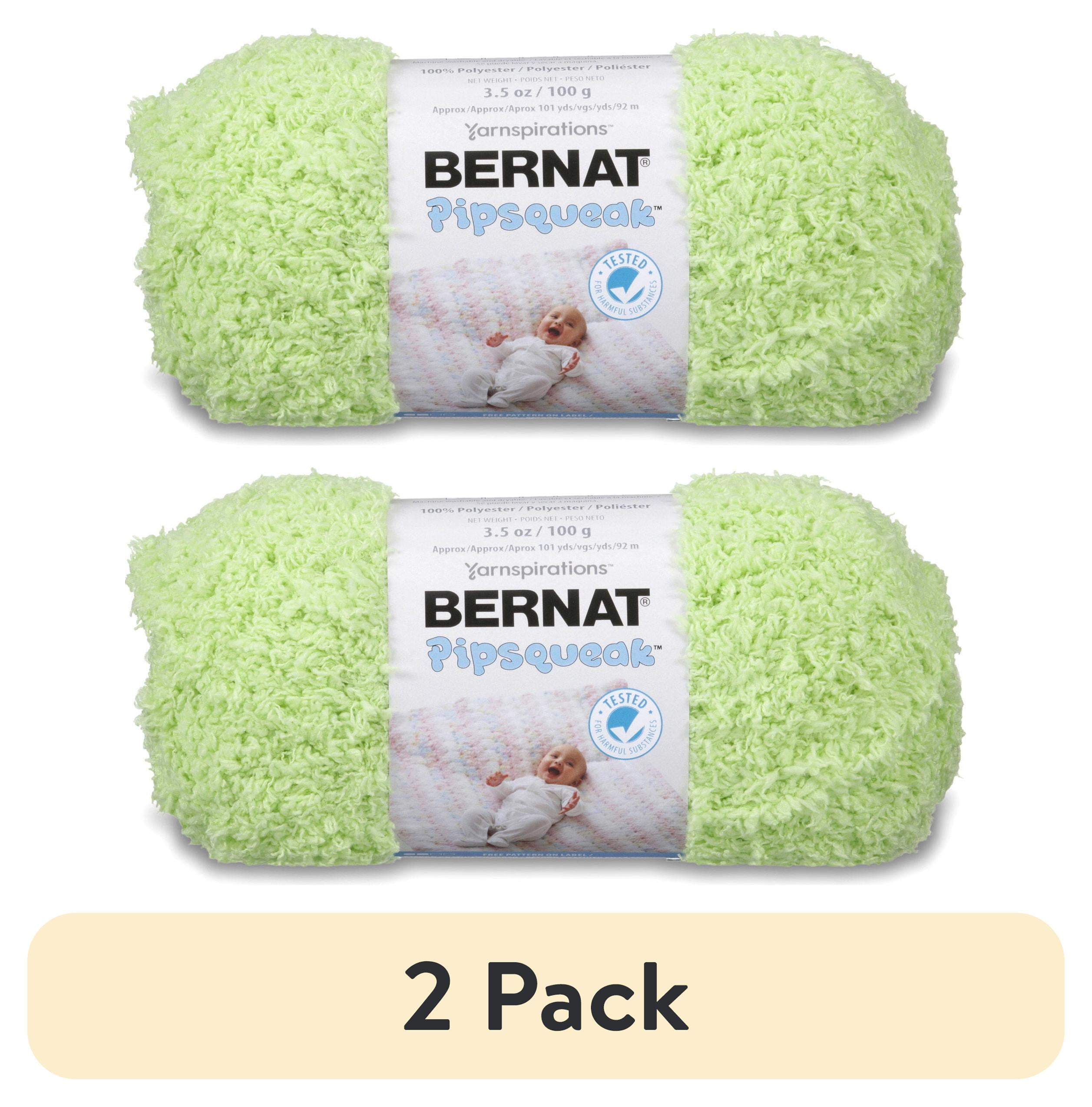 (2 pack) Bernat Pipsqueak Yarn (100G/3.5 Oz), Lime - Walmart.com