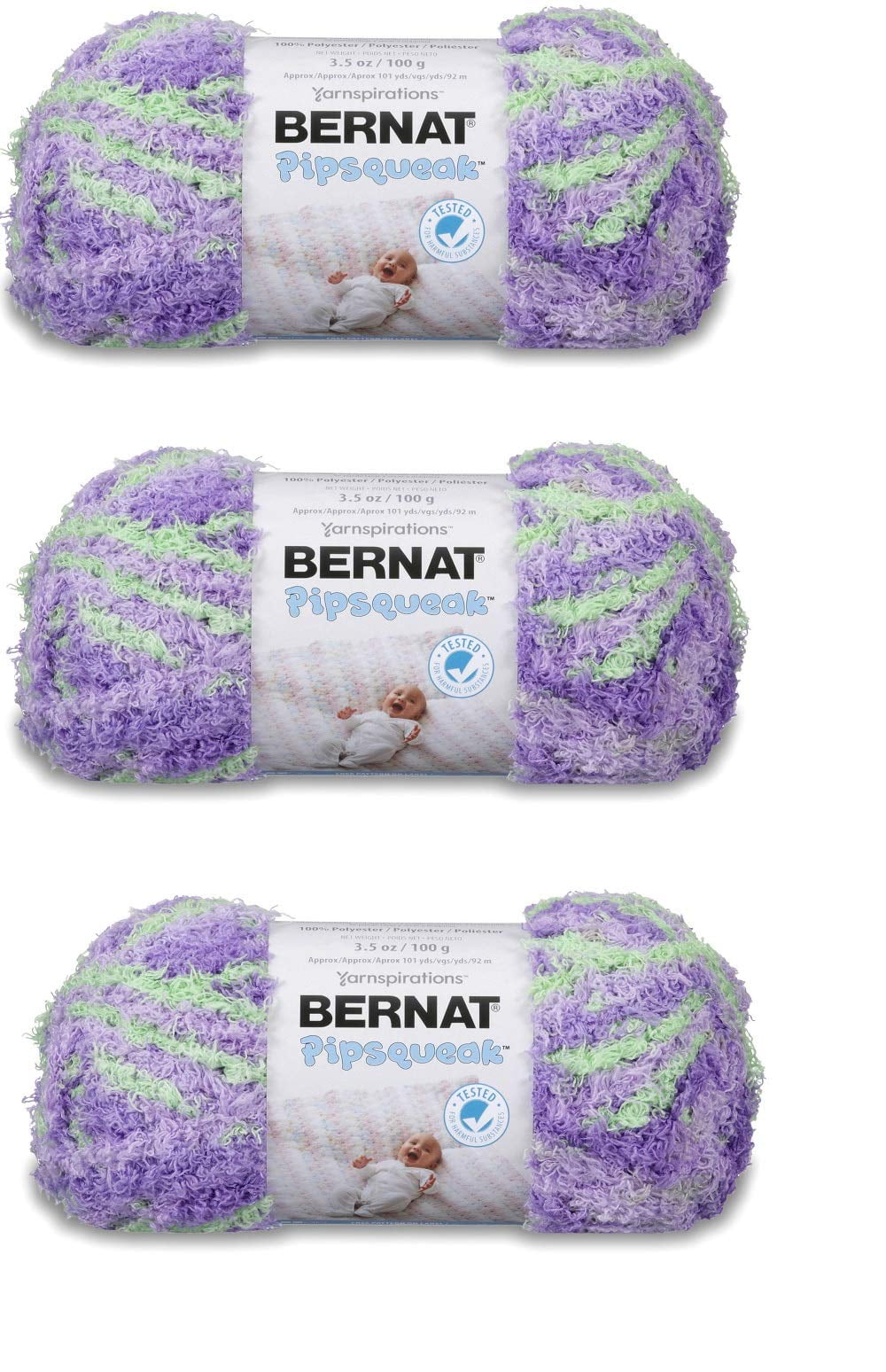 Bernat Pipsqueak Yarn (3-Pack) Pixie Pow 162059-59320 - Walmart.com