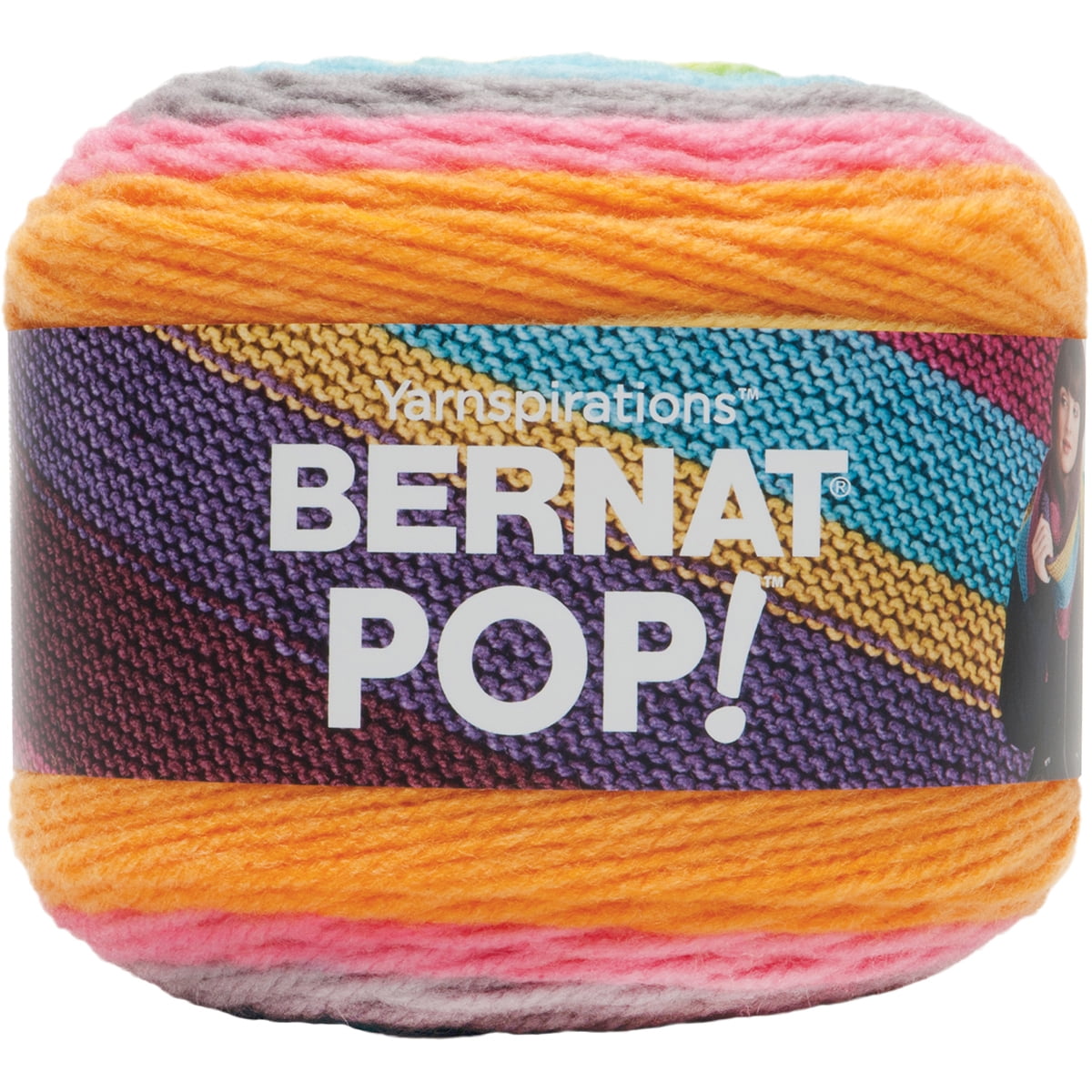 Bernat Pop! Medium Acrylic Pop Art Yarn, 280 yd - Walmart.com