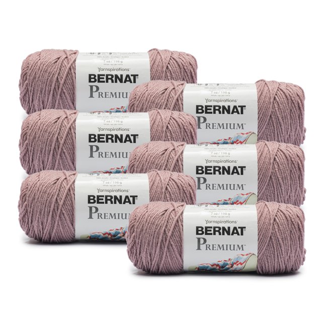 Bernat® Premium™ #4 Medium Acrylic Yarn, Purple Ash 7oz/198g, 360 Yards ...