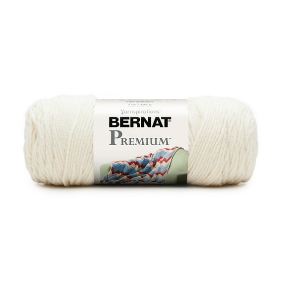 Bernat® Premium™ #4 Worsted (Medium) Acrylic Yarn, Aran 7oz/198g 360 ...
