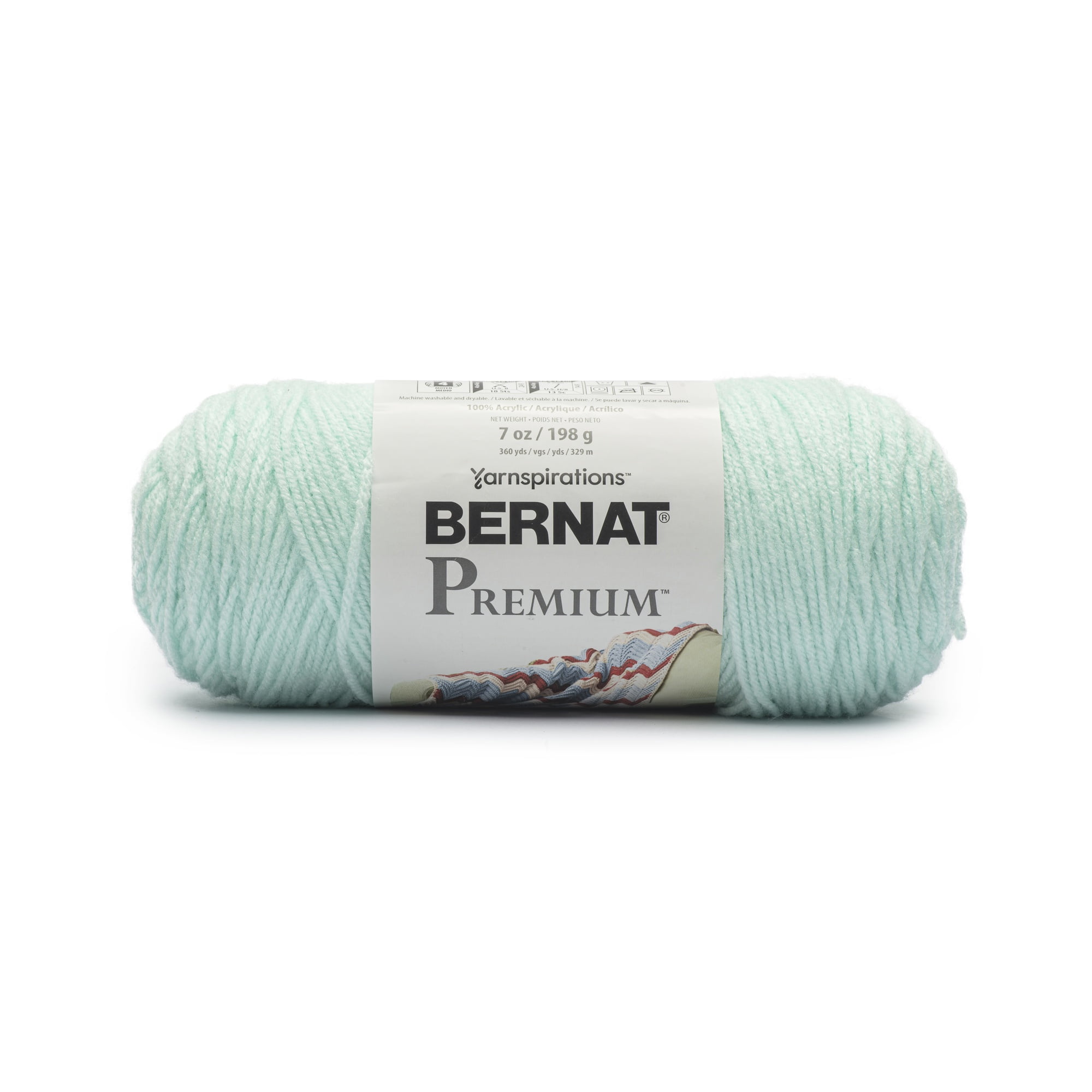 Bernat® Premium™ #4 Worsted (Medium) Acrylic Yarn, Baby Aqua 7oz/198g ...