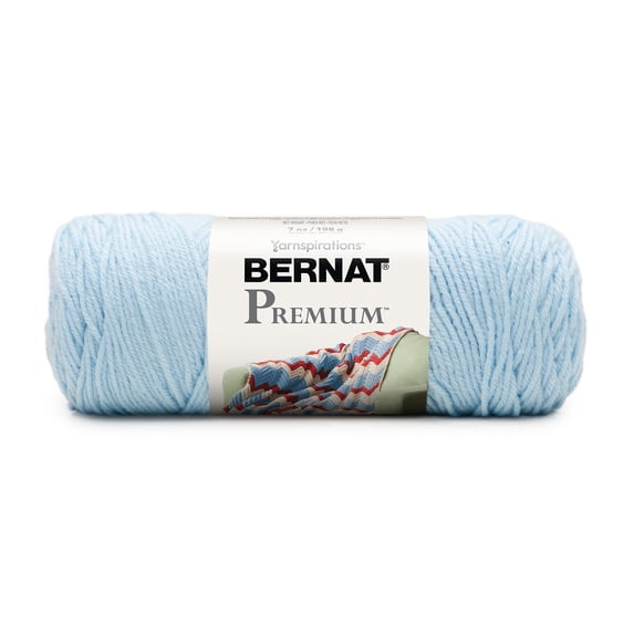 Bernat® Premium™ #4 Worsted (Medium) Acrylic Yarn, Baby Blue 7oz/198g ...