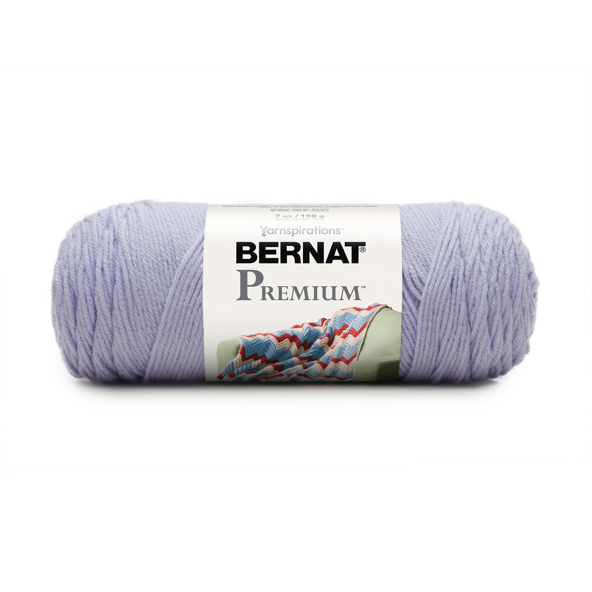 Bernat® Premium™ #4 Worsted (Medium) Acrylic Yarn, Baby Lilac 7oz/198g ...