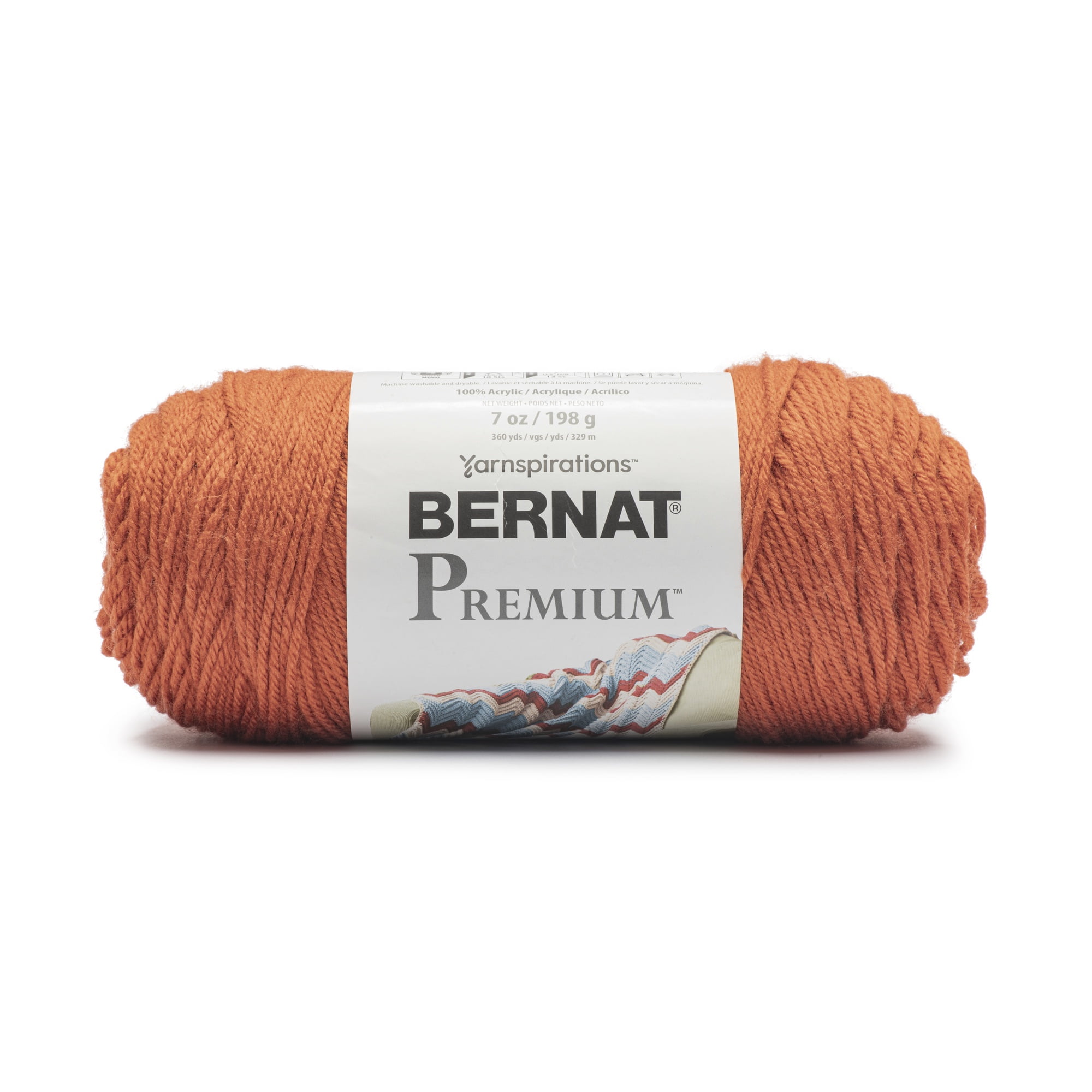 Bernat® Premium™ #4 Worsted (Medium) Acrylic Yarn, Carrot 7oz/198g 360 ...