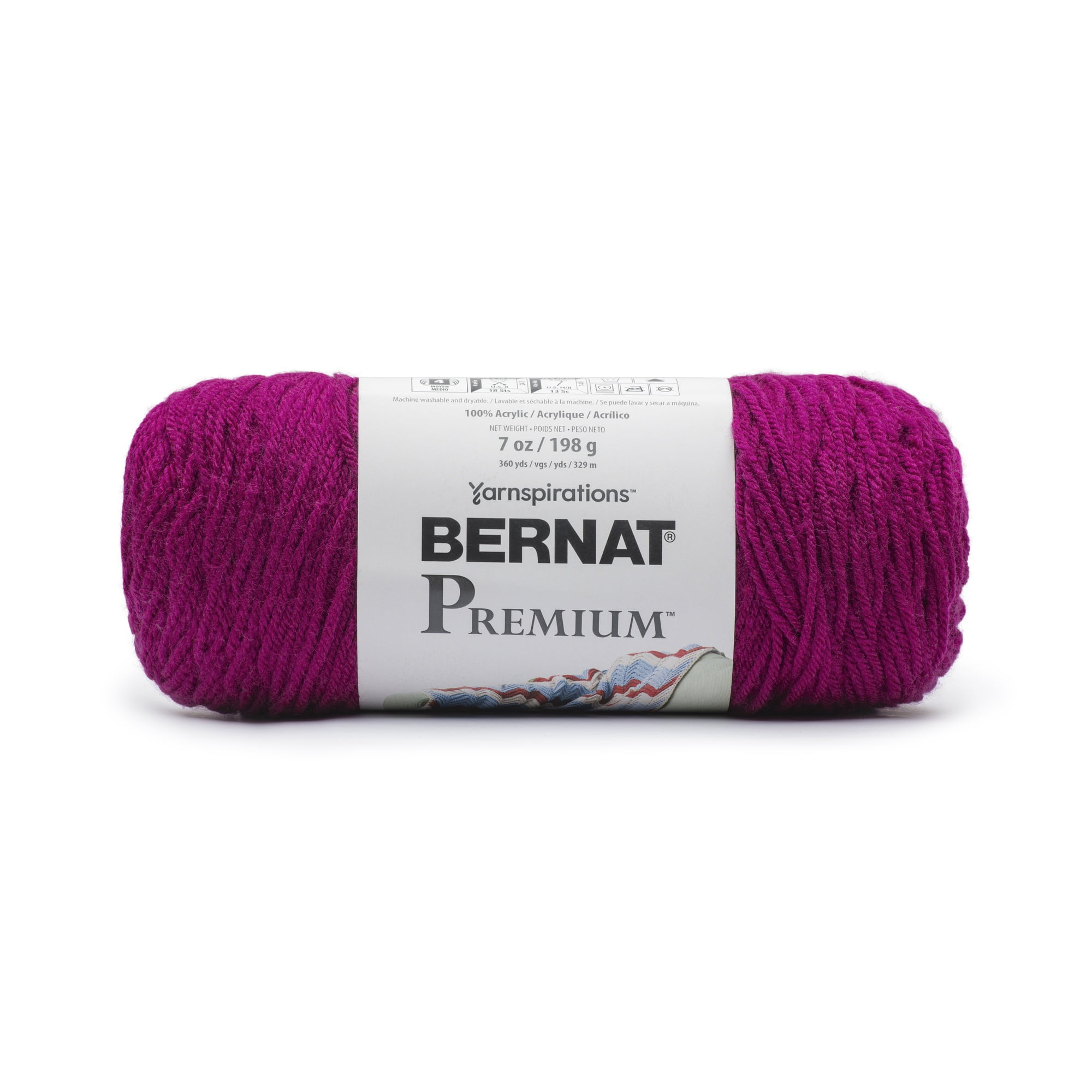 Bernat® Premium™ #4 Worsted (Medium) Acrylic Yarn, Dahlia 7oz/198g 360 ...