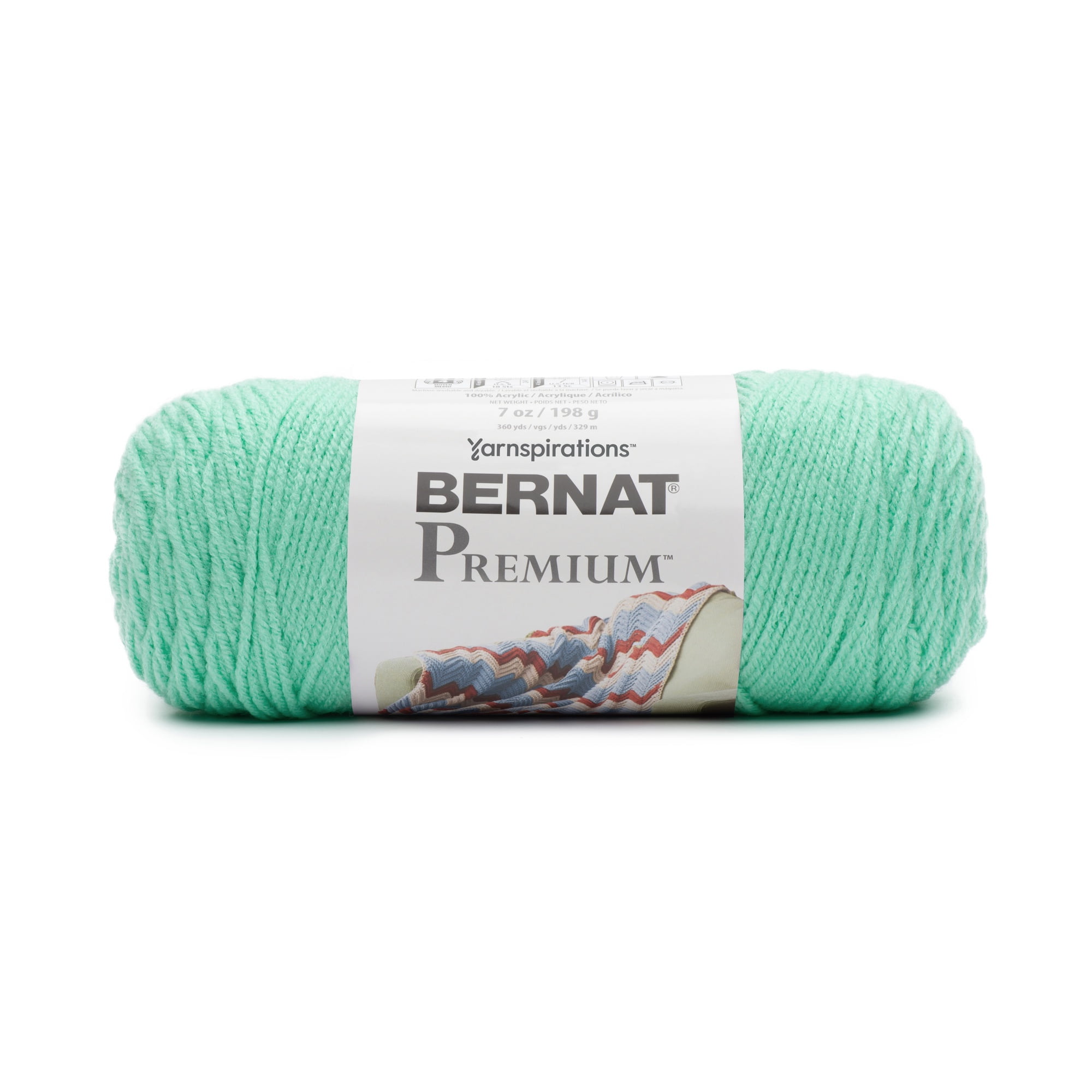 Bernat® Premium™ #4 Worsted (Medium) Acrylic Yarn, Iced Aqua 7oz/198g ...