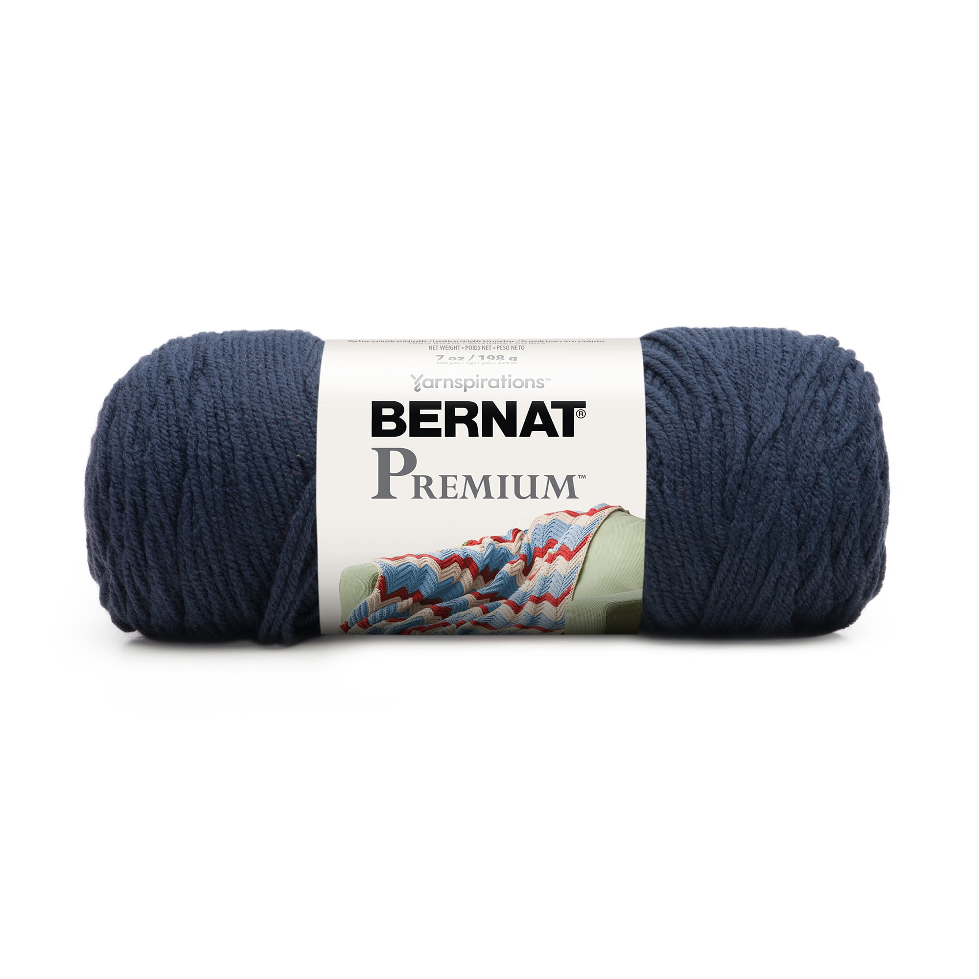 Bernat® Premium™ #4 Worsted (Medium) Acrylic Yarn, Navy 7oz/198g 360 ...