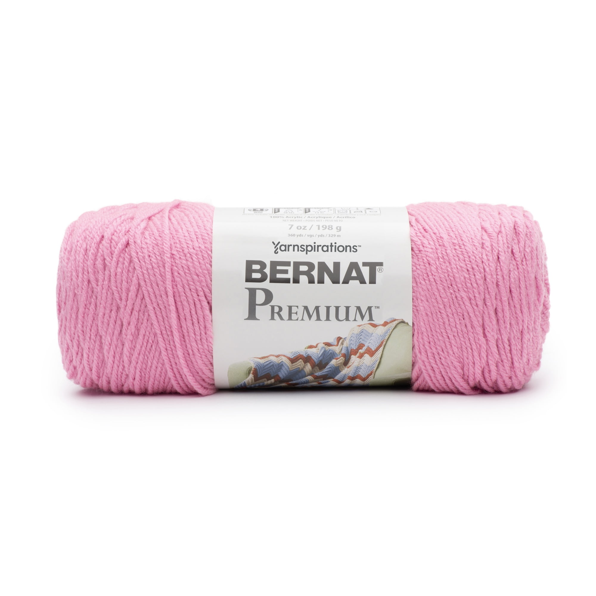 Bernat® Premium™ #4 Worsted (Medium) Acrylic Yarn, Pink Macaroon 7oz ...