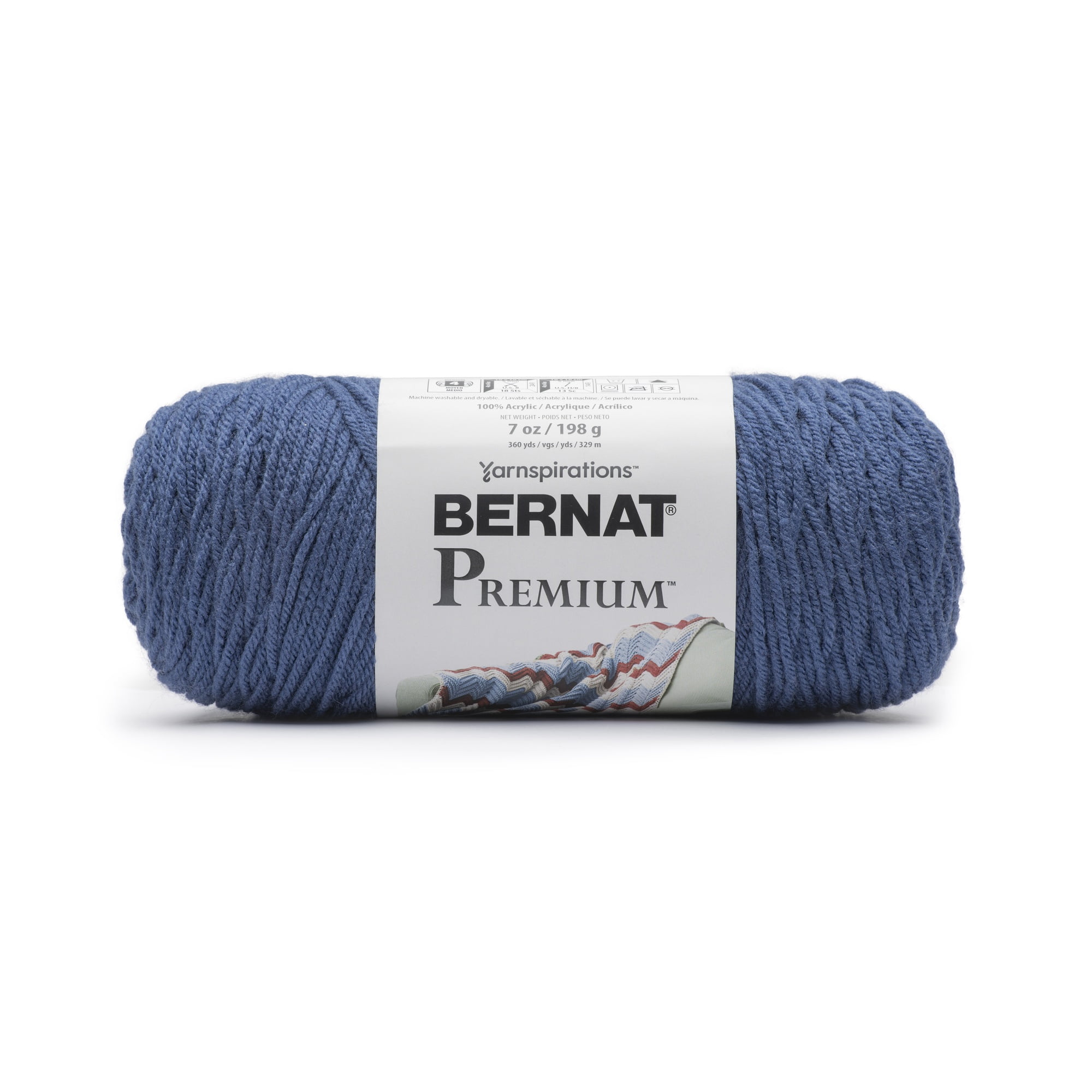 Bernat® Premium™ #4 Worsted (Medium) Acrylic Yarn, Shadow Blue 7oz/198g ...