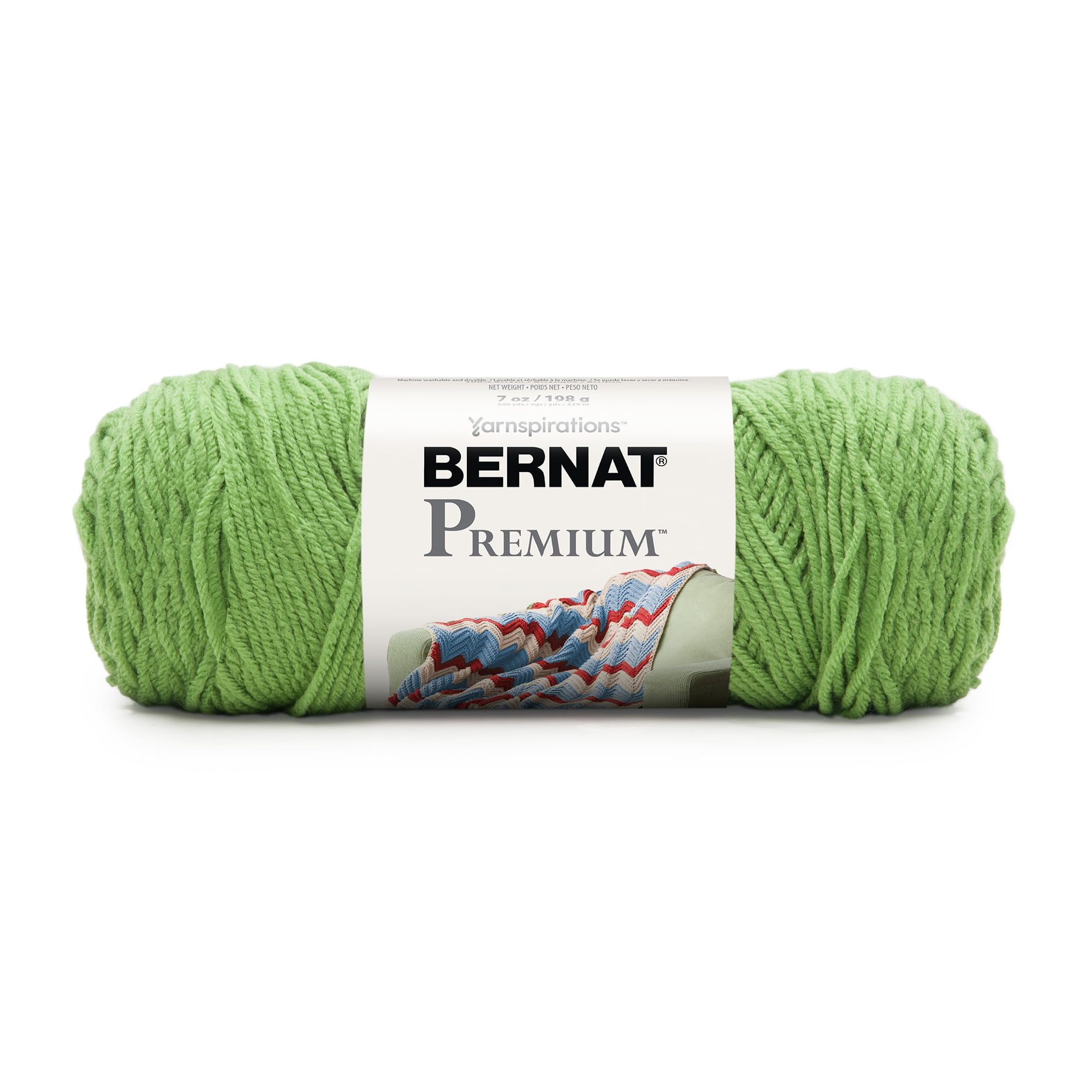 Bernat® Premium™ #4 Worsted (Medium) Acrylic Yarn, Spring Green 7oz ...