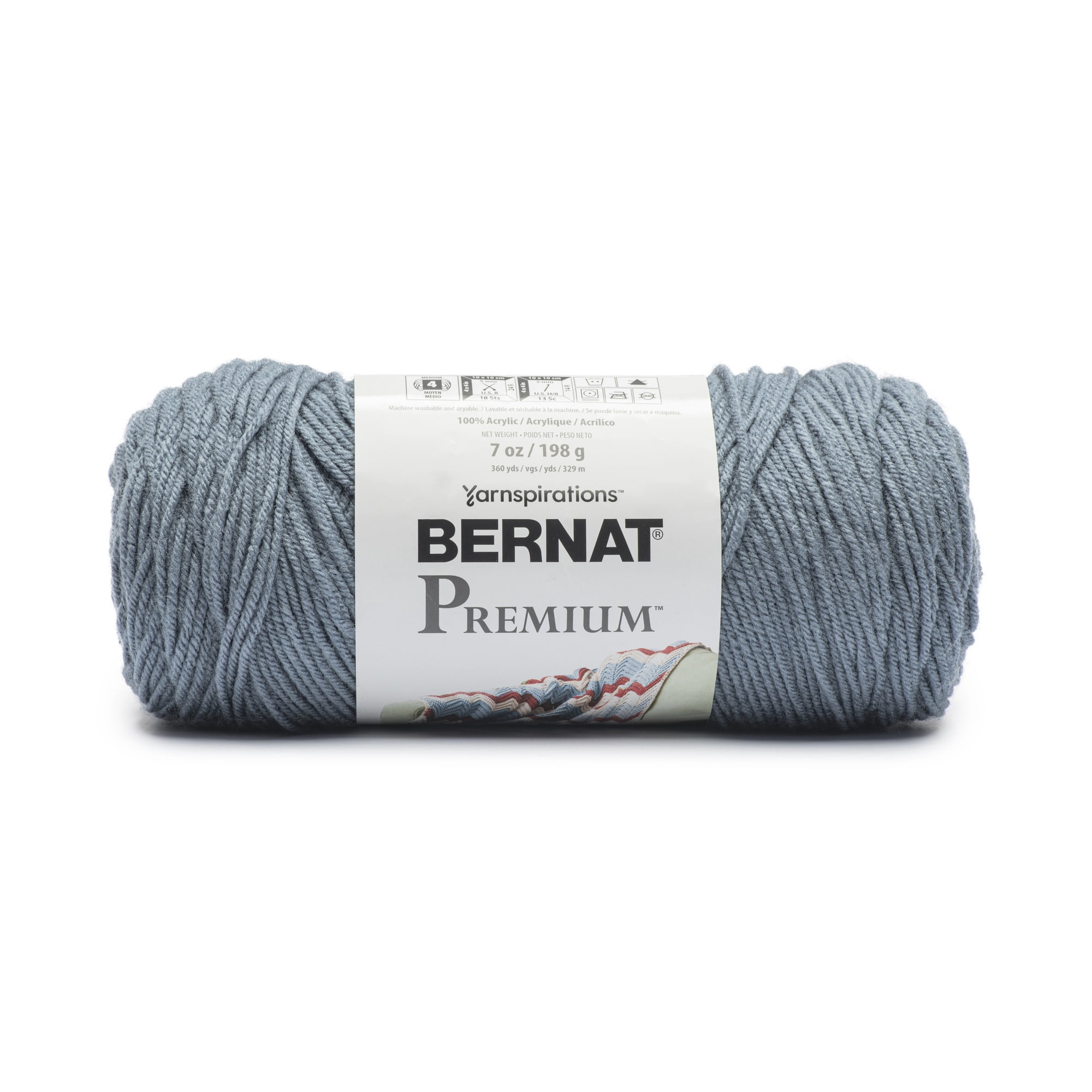 Bernat® Premium™ #4 Worsted (Medium) Acrylic Yarn, Storm Blue 7oz/198g ...