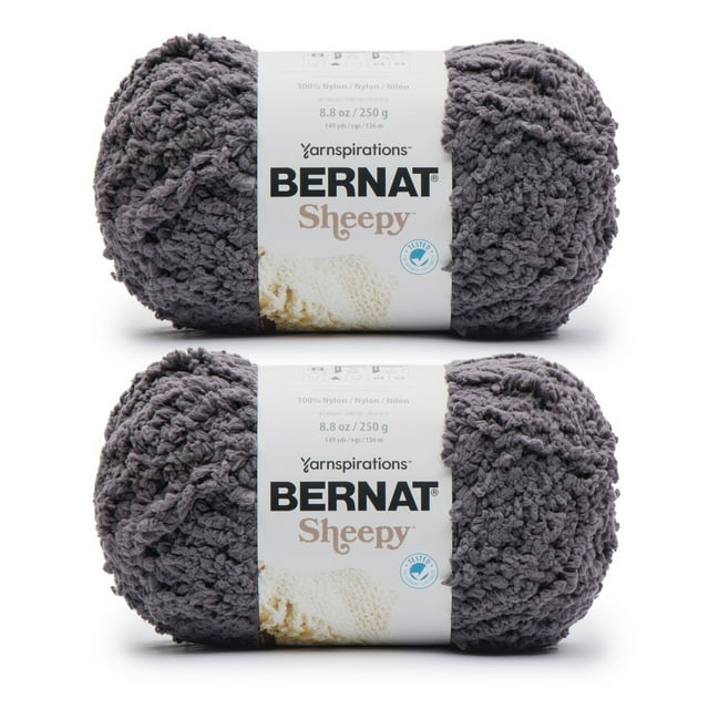 Bernat® Sheepy™ #6 Super Bulky Nylon Yarn, Black Bear 8.8oz/250g, 149 ...