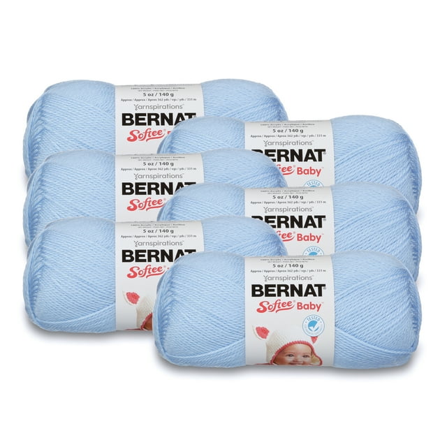 Bernat® Softee® Baby™ #3 Light Acrylic Yarn, Pale Blue 5oz/140g, 362 ...