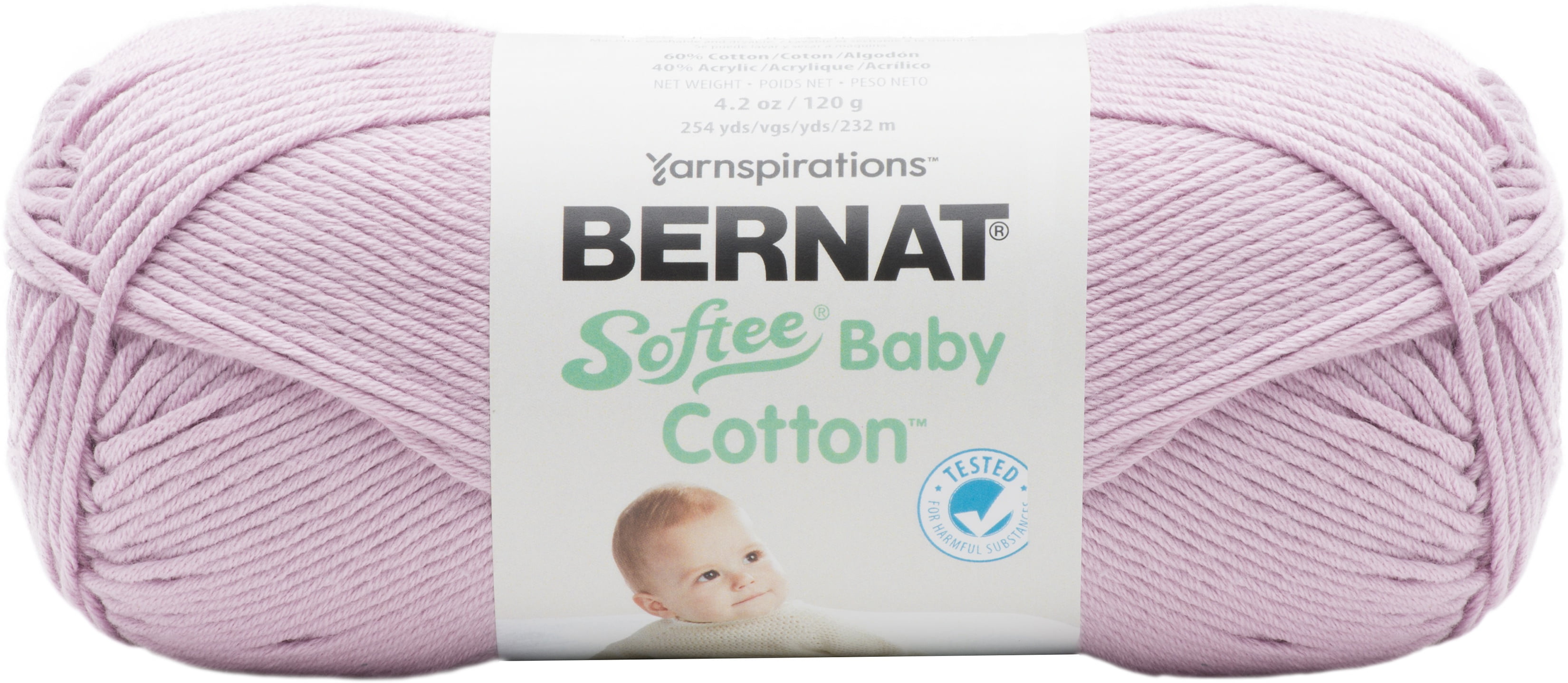 Bernat Softee Baby Cotton Yarn, Soft Plum, 3 Pack, 120g, 254 Yards ...