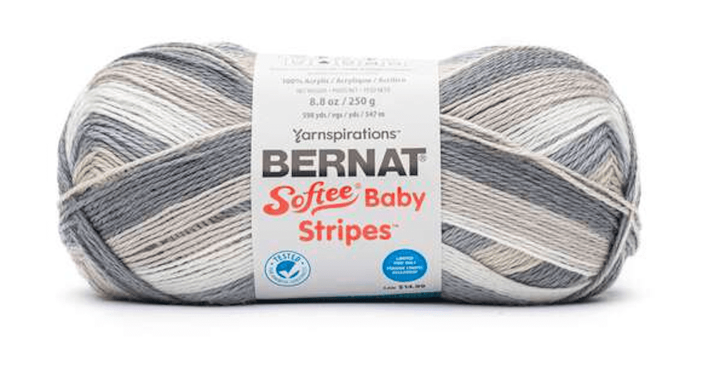Bernat Softee Baby Stripes Pebbles 250g Knitting & Crochet Yarn ...